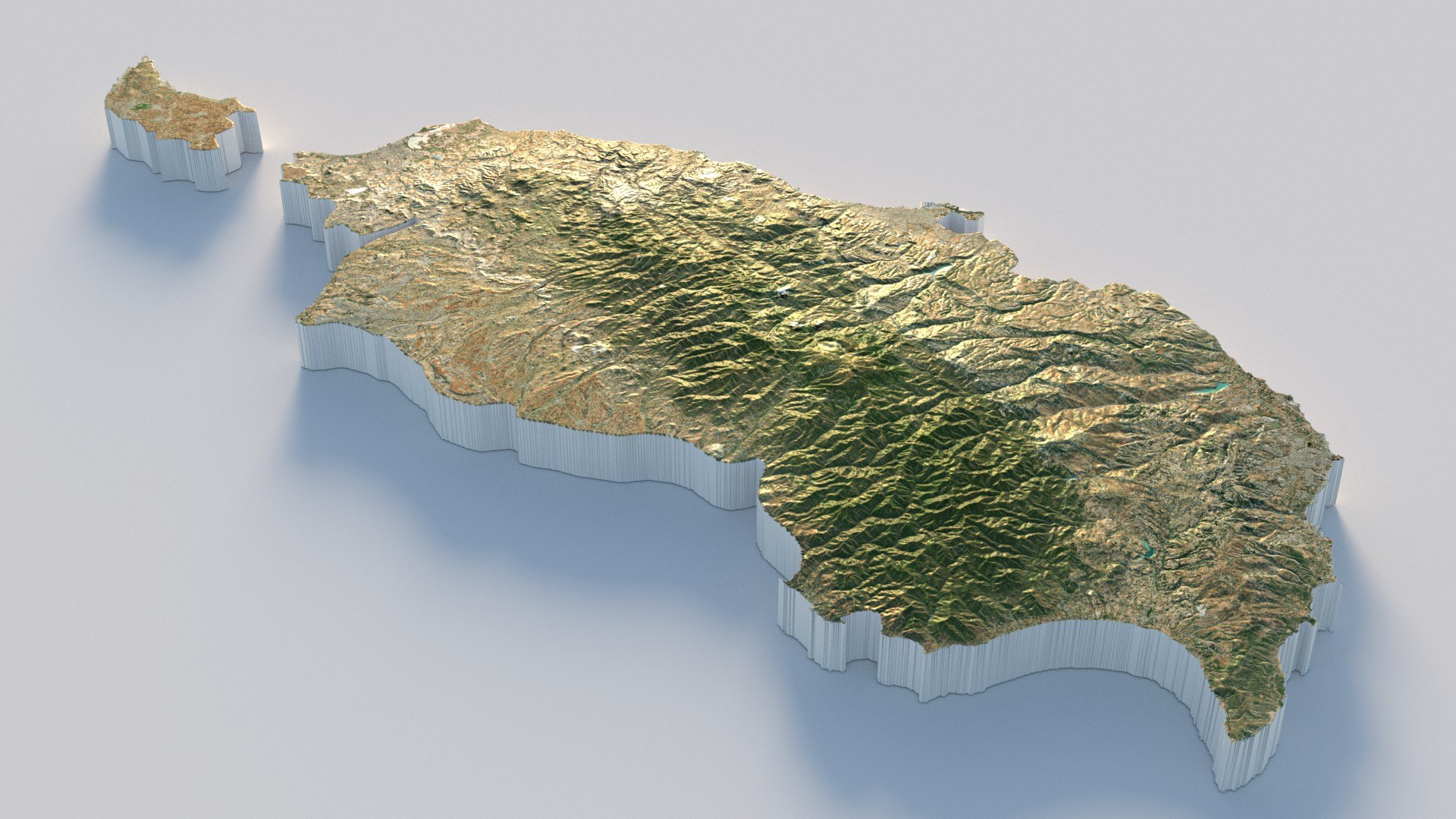 3D Cyprus Terrain Map - TurboSquid 2336009