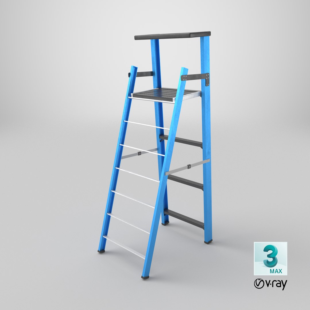 3D Step Ladder - TurboSquid 2428387