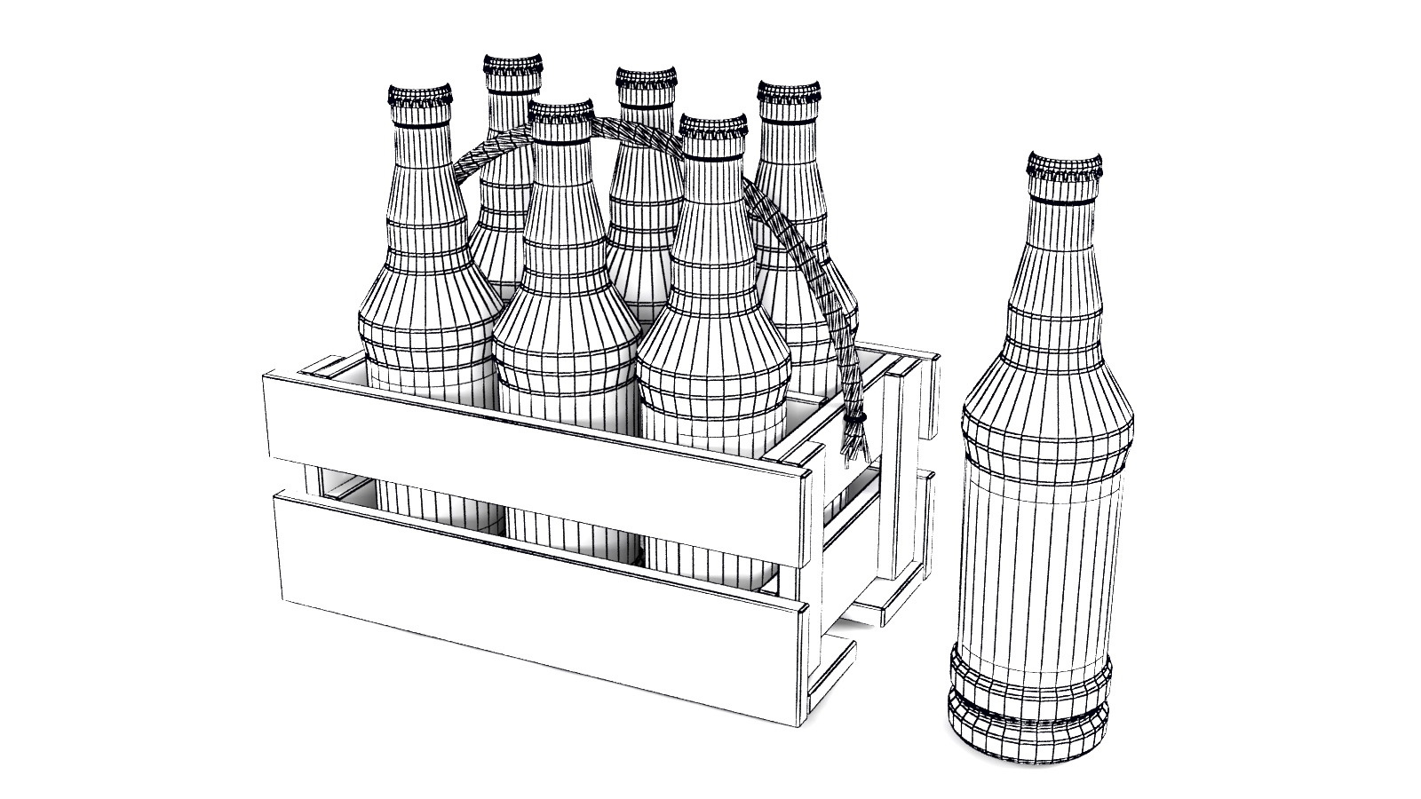 3D wooden box beer - TurboSquid 1355797