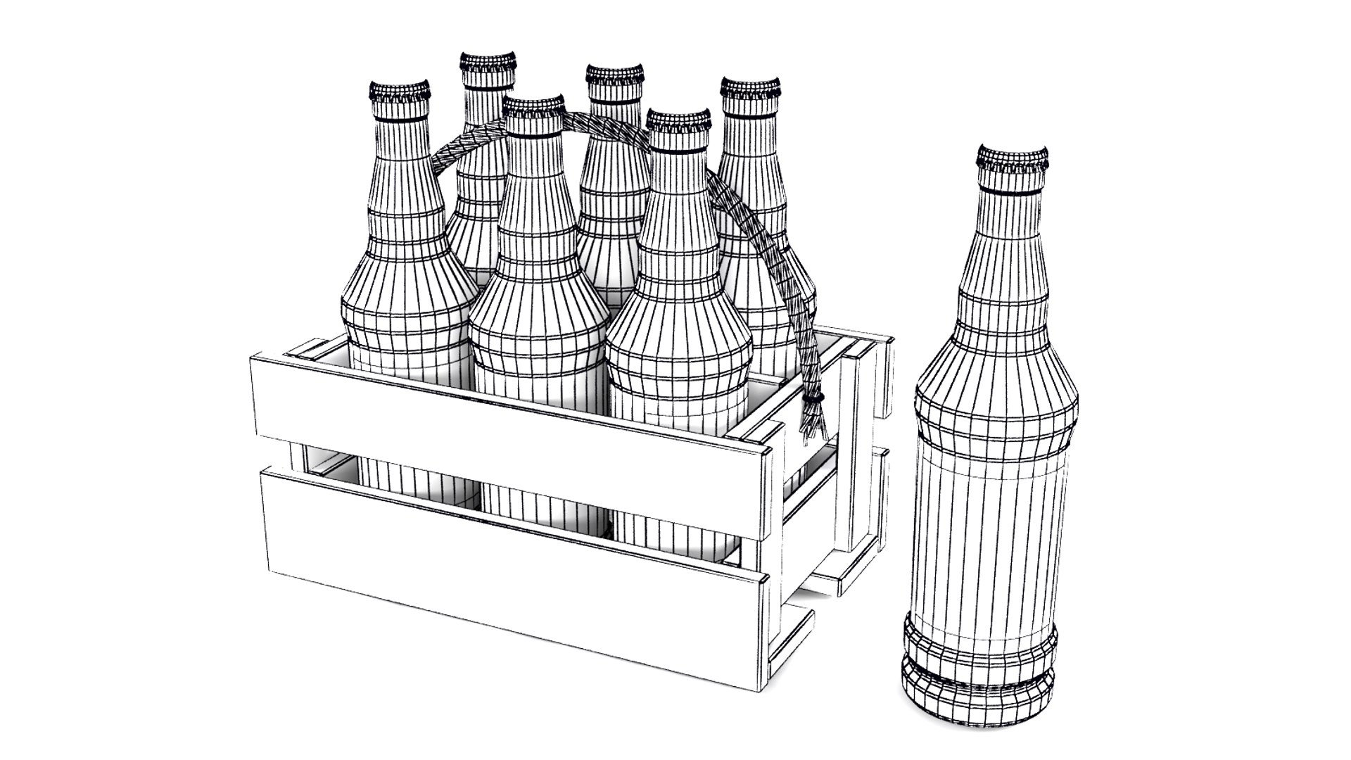 3D Wooden Box Beer - TurboSquid 1355797