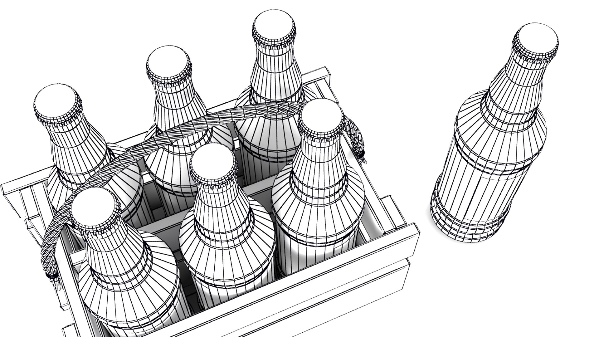 3D Wooden Box Beer - TurboSquid 1355797