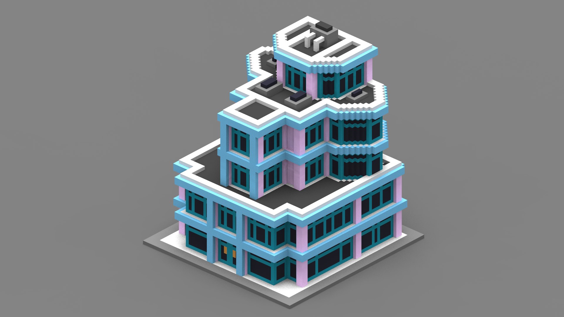 3D Voxel House - TurboSquid 1352829