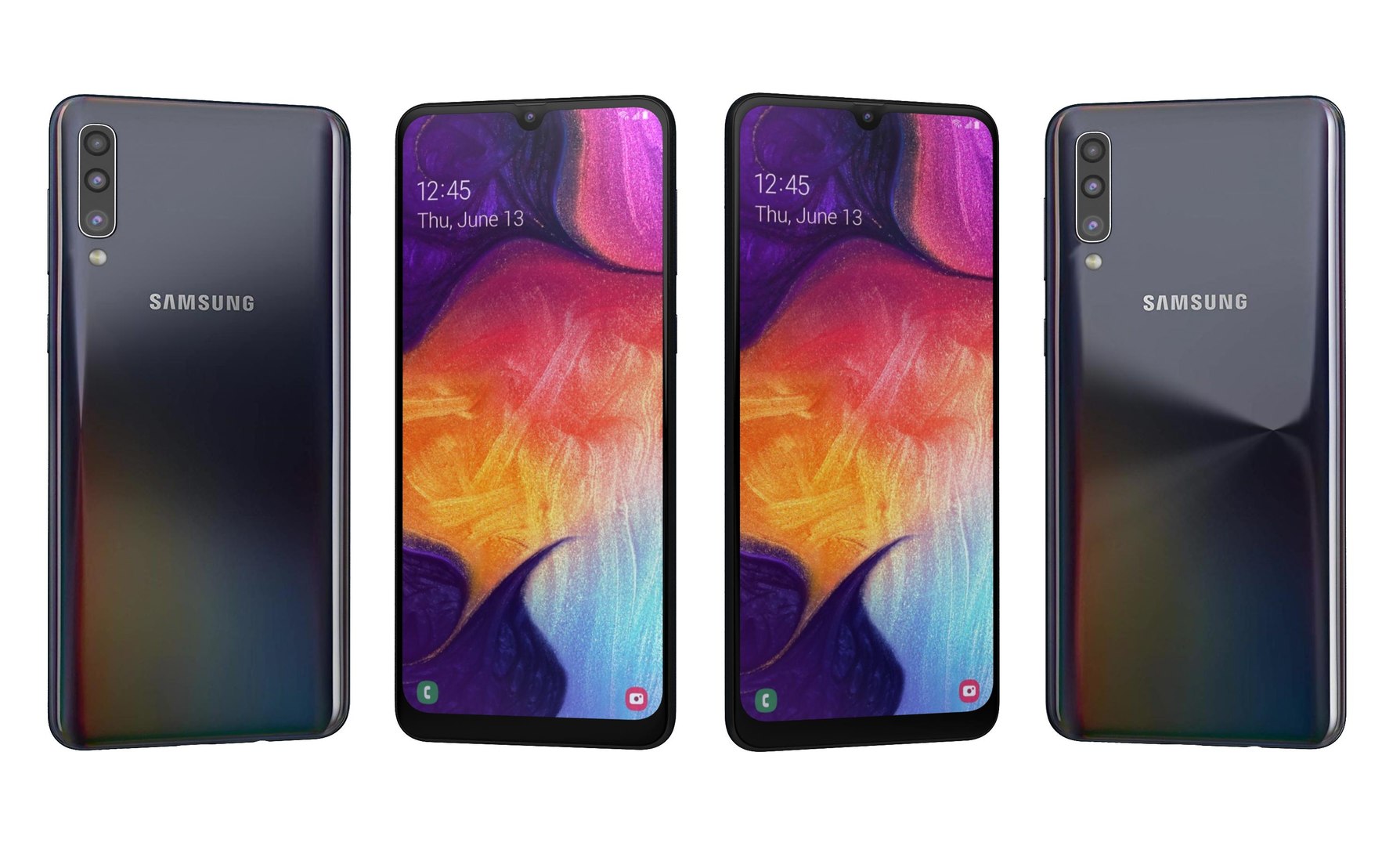 3D Samsung Galaxy A50 Black - TurboSquid 2073193