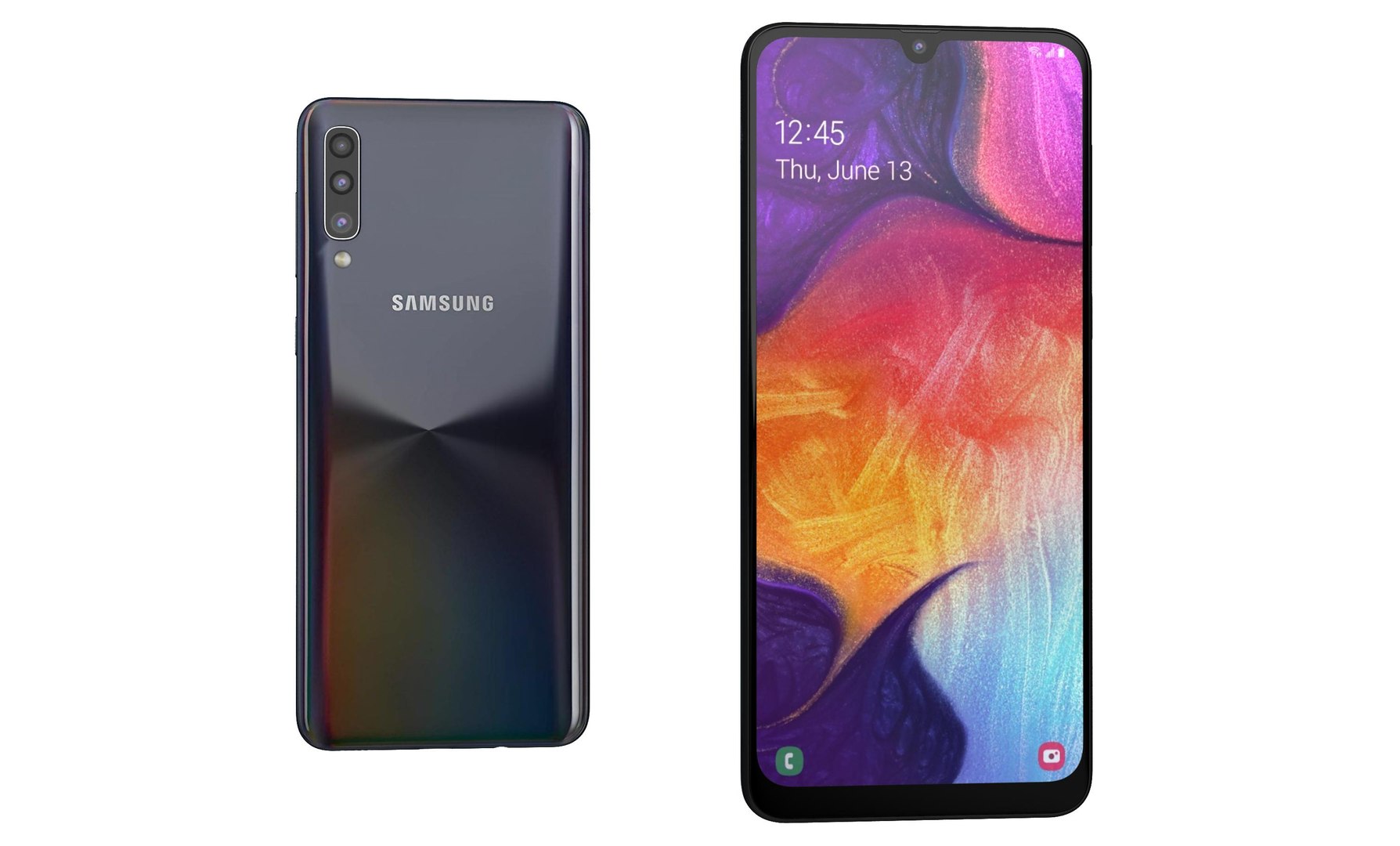 3D Samsung Galaxy A50 Black - TurboSquid 2073193