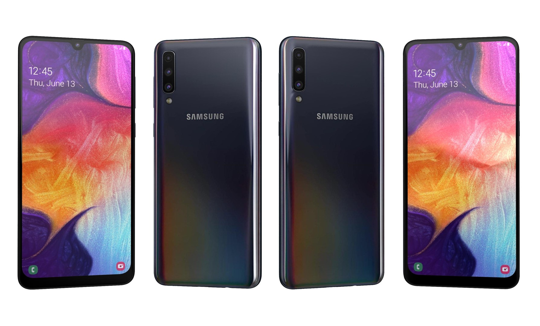 3D Samsung Galaxy A50 Black - TurboSquid 2073193
