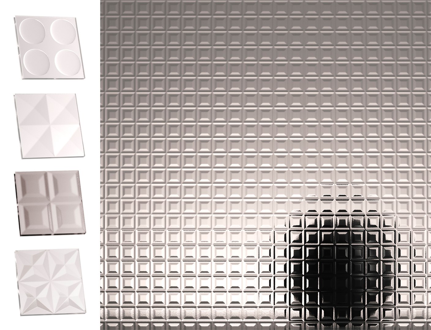 Fluted Glass Set 02 Model Turbosquid 1905590