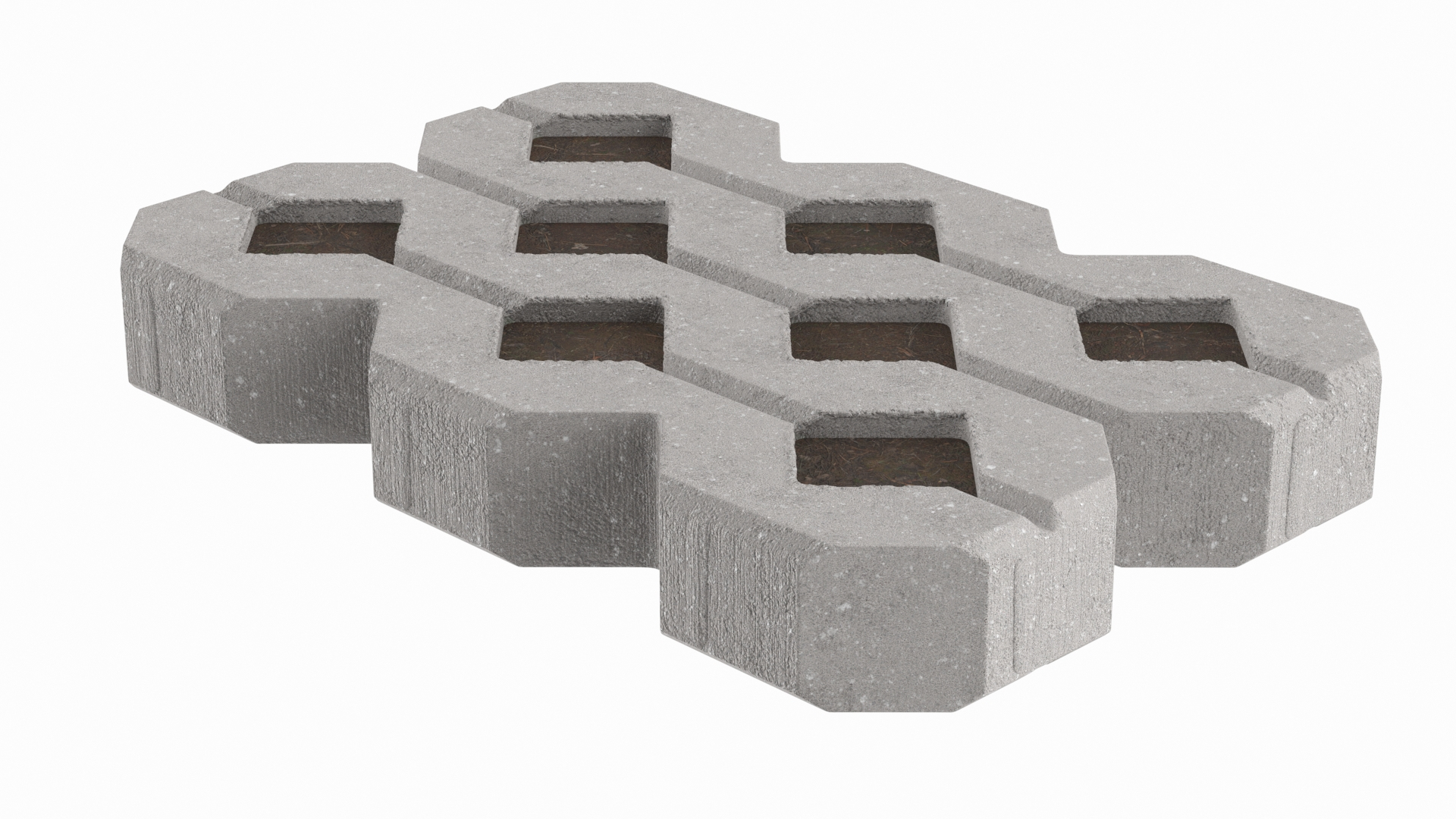 Concrete Grid Paver 3D Model - TurboSquid 2350507