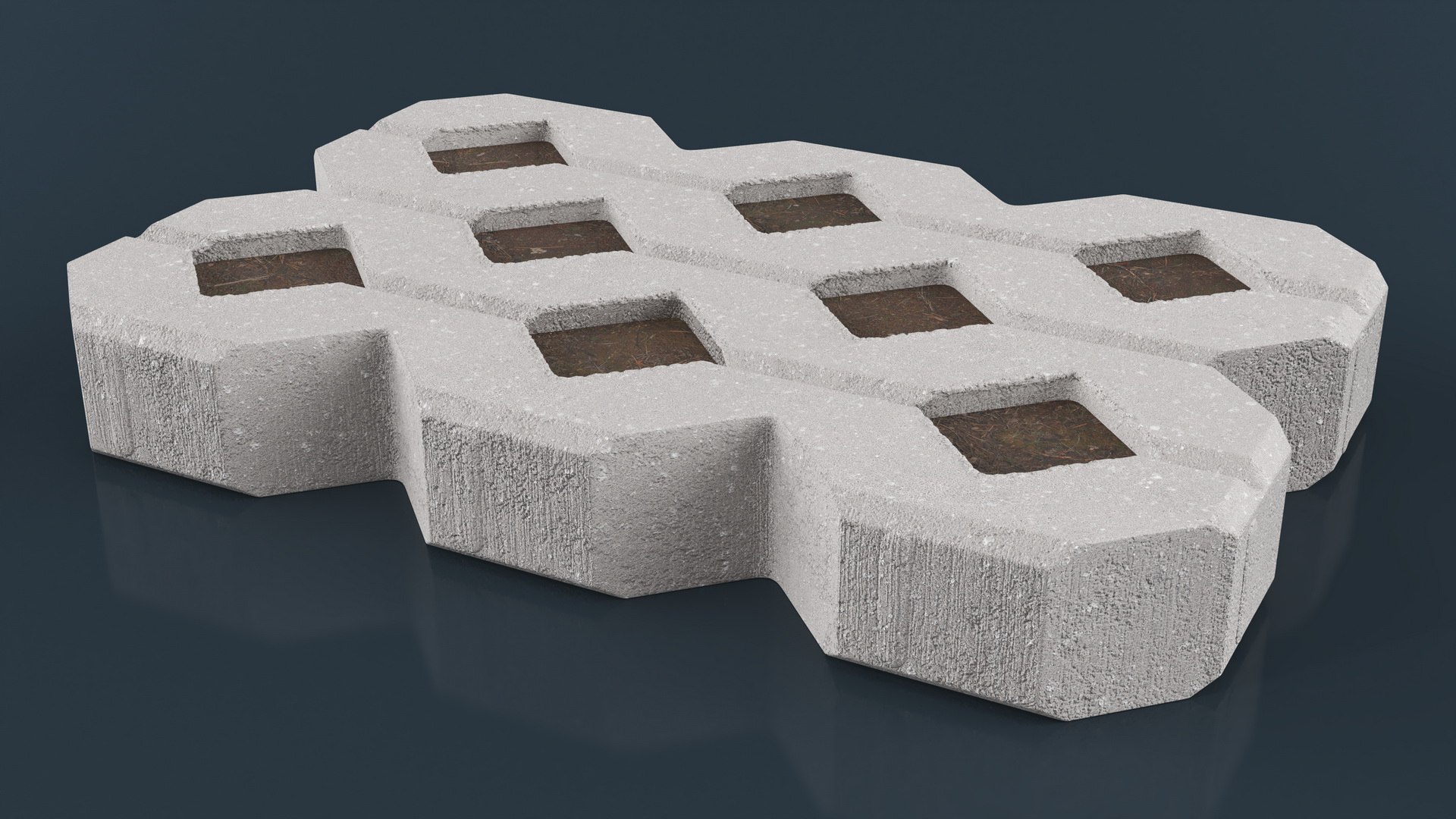 Concrete Grid Paver 3D Model - TurboSquid 2350507