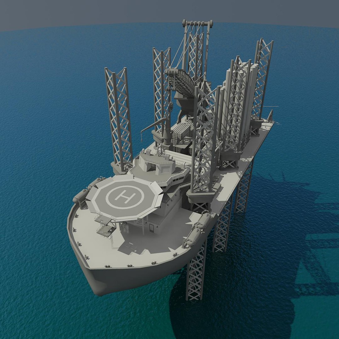 3d Turbine Installation Vessel Model