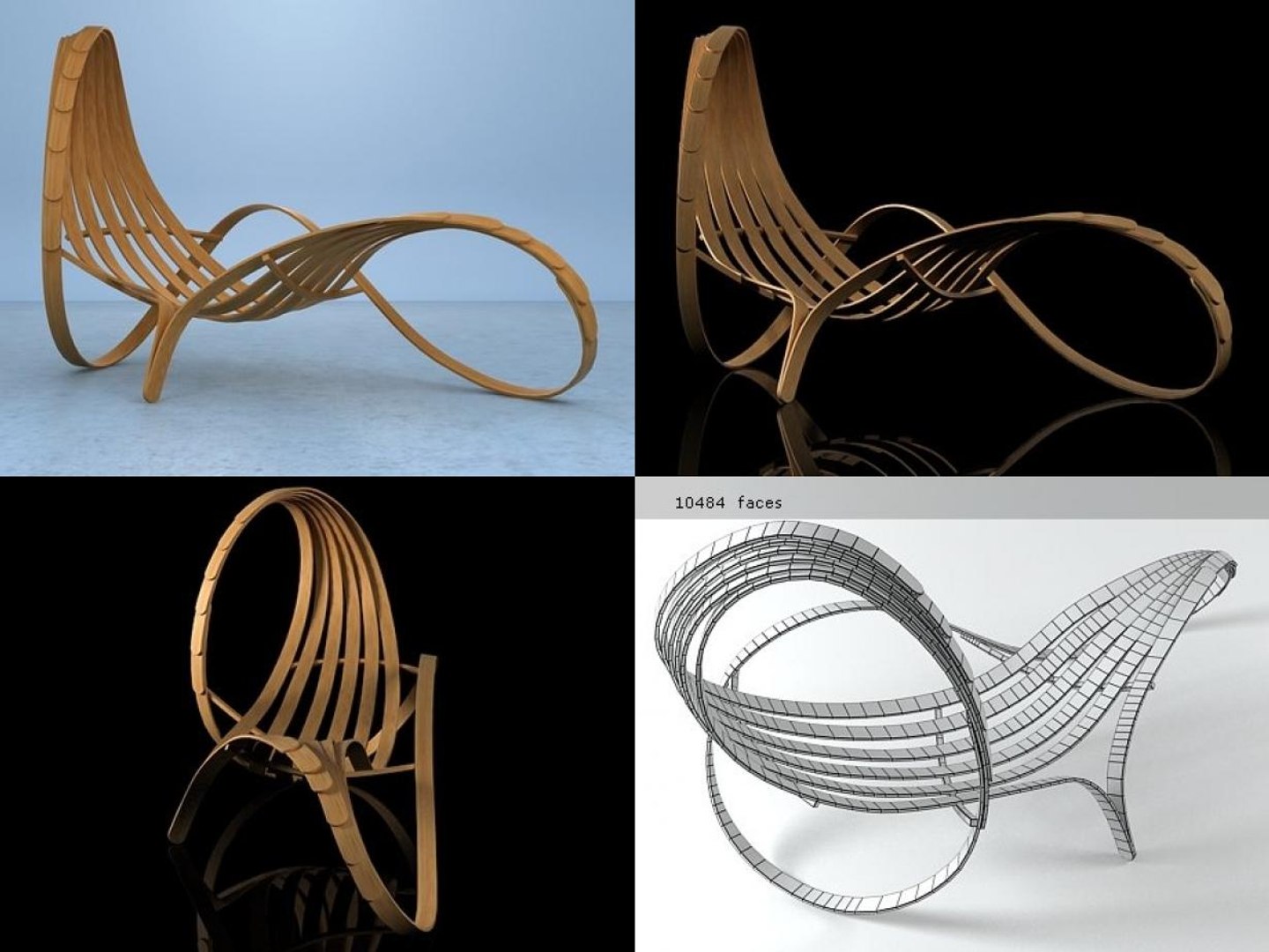 Chaise longue 4 3D model - TurboSquid 1184701