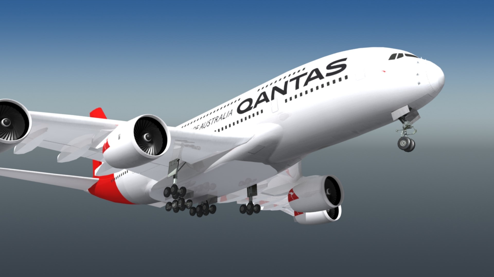 Qantas Airbus A380 3D - TurboSquid 2134039