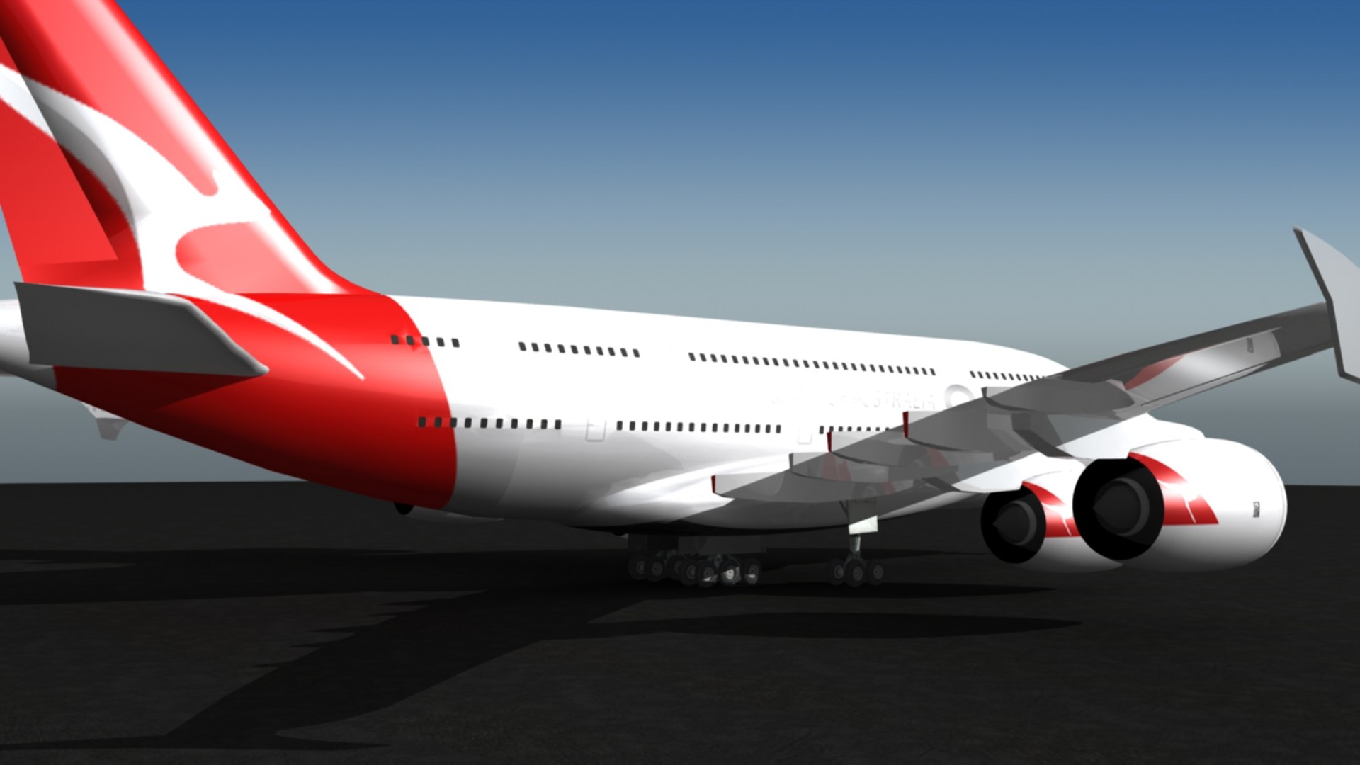 Qantas Airbus A380 3D - TurboSquid 2134039