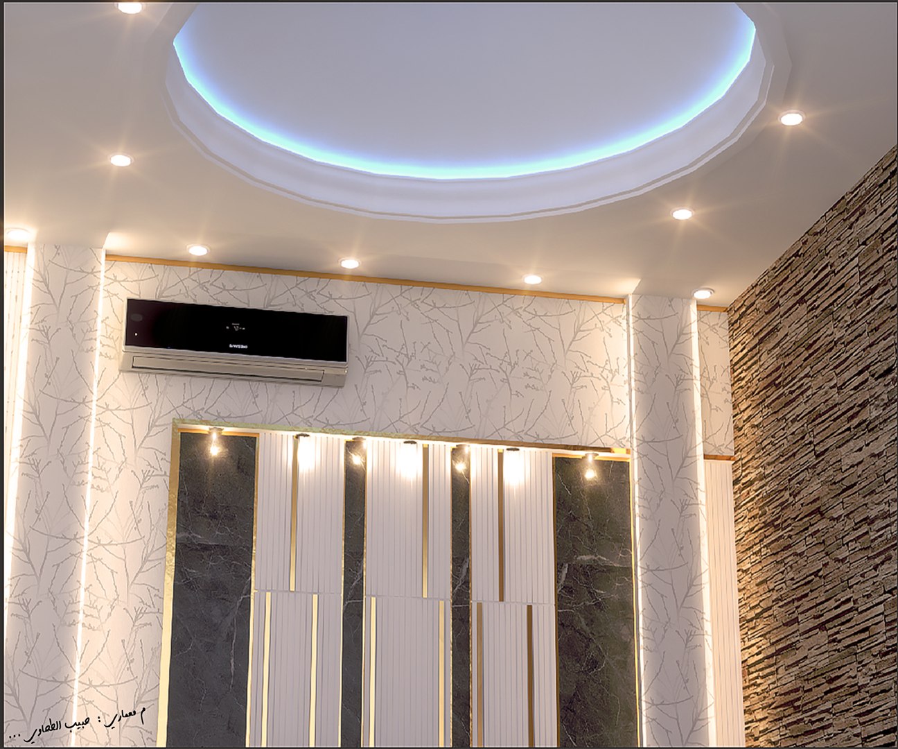 3D interior wall design model - TurboSquid 2093815