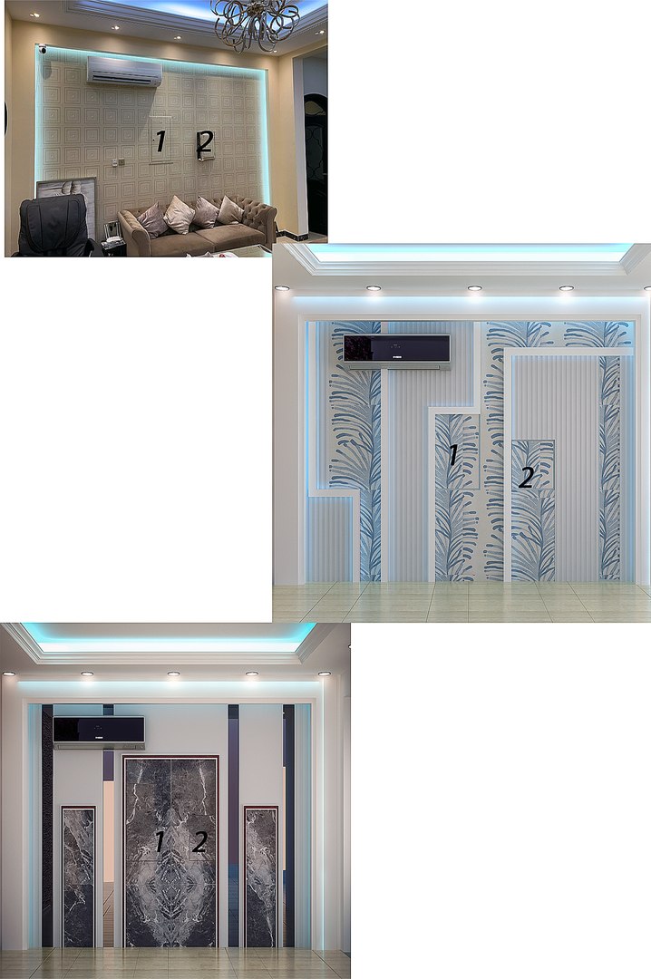 3D interior wall design model - TurboSquid 2093815