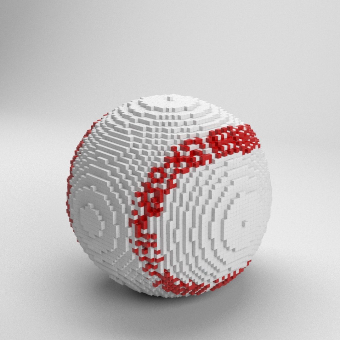 3D Voxel Baseball Ball - TurboSquid 1290172