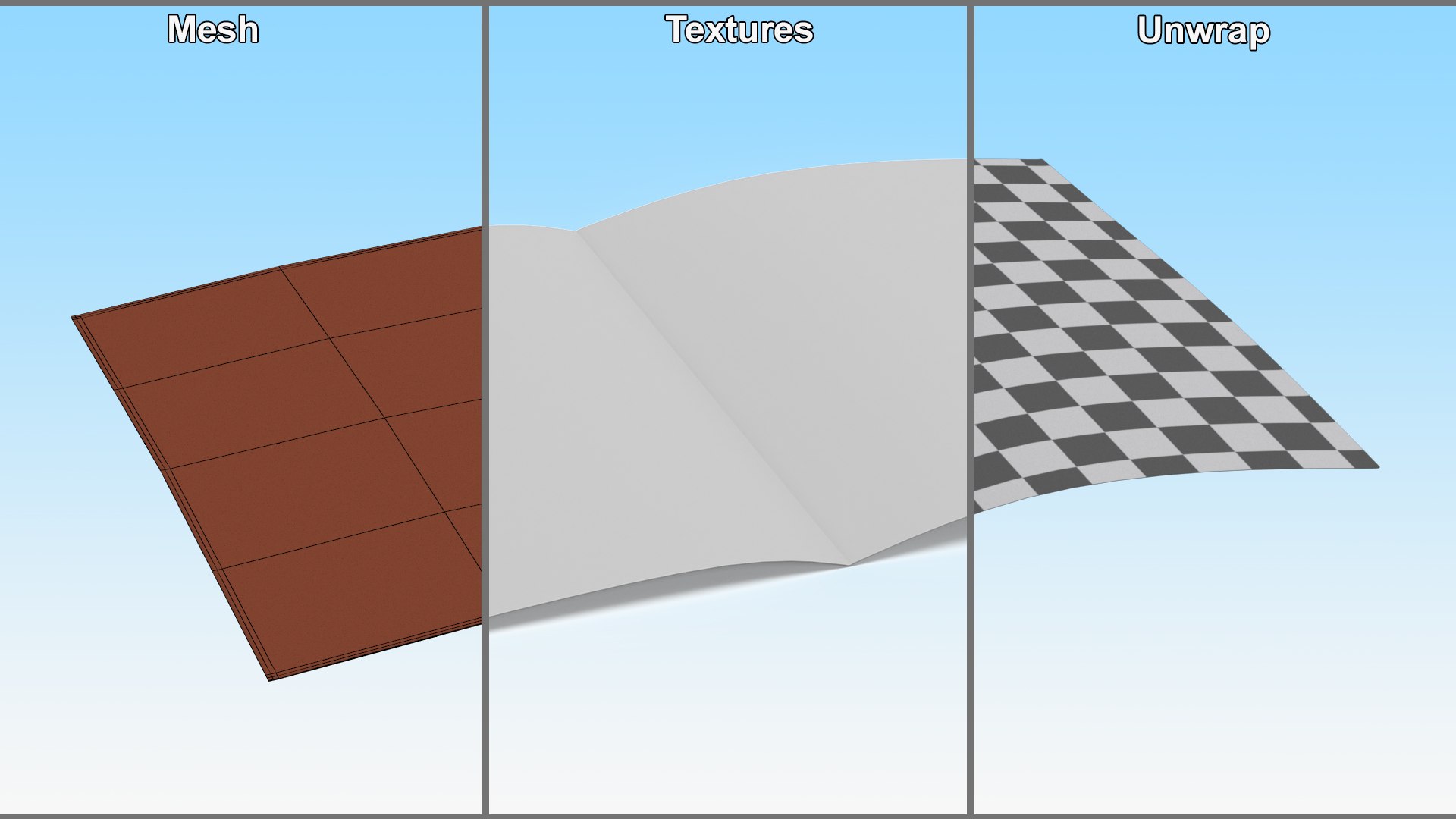 3D White Paper Sheet Folded - TurboSquid 1993714