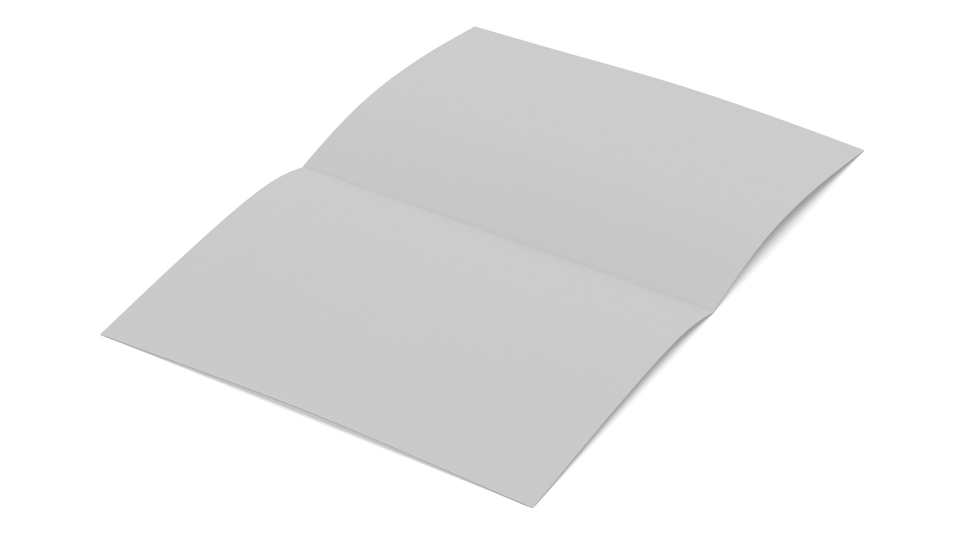 3D White Paper Sheet Folded - TurboSquid 1993714