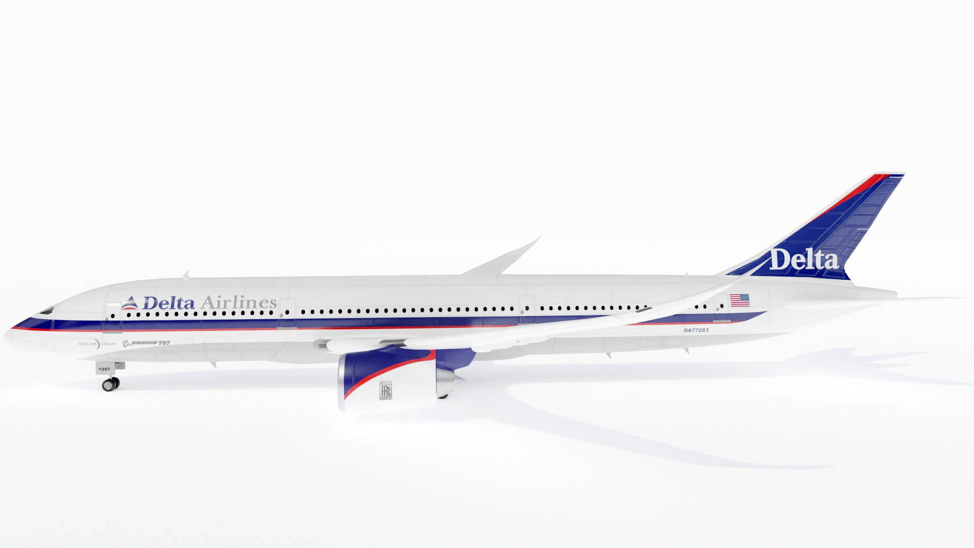 787 Delta 3d Model