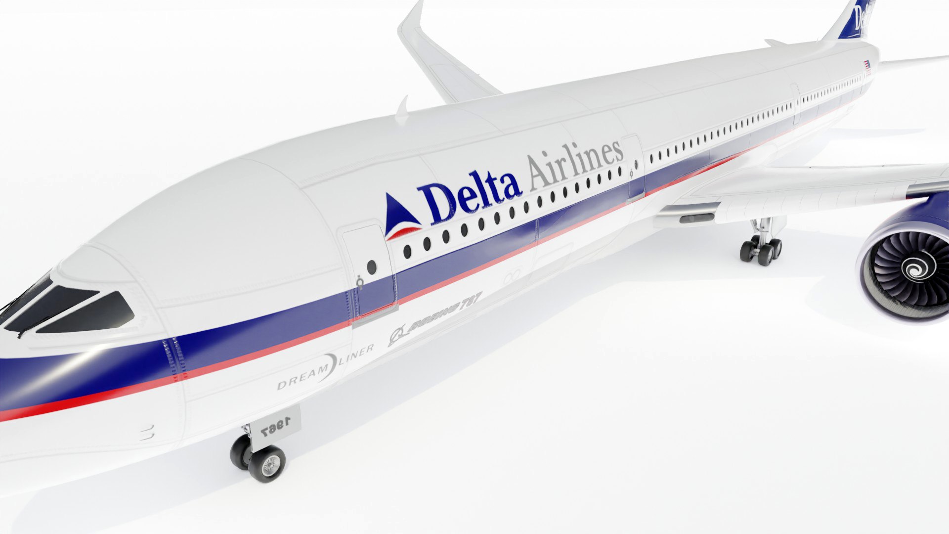 787 Delta 3d Model