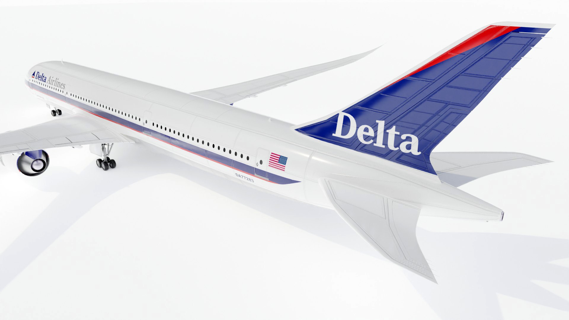 787 Delta 3d Model