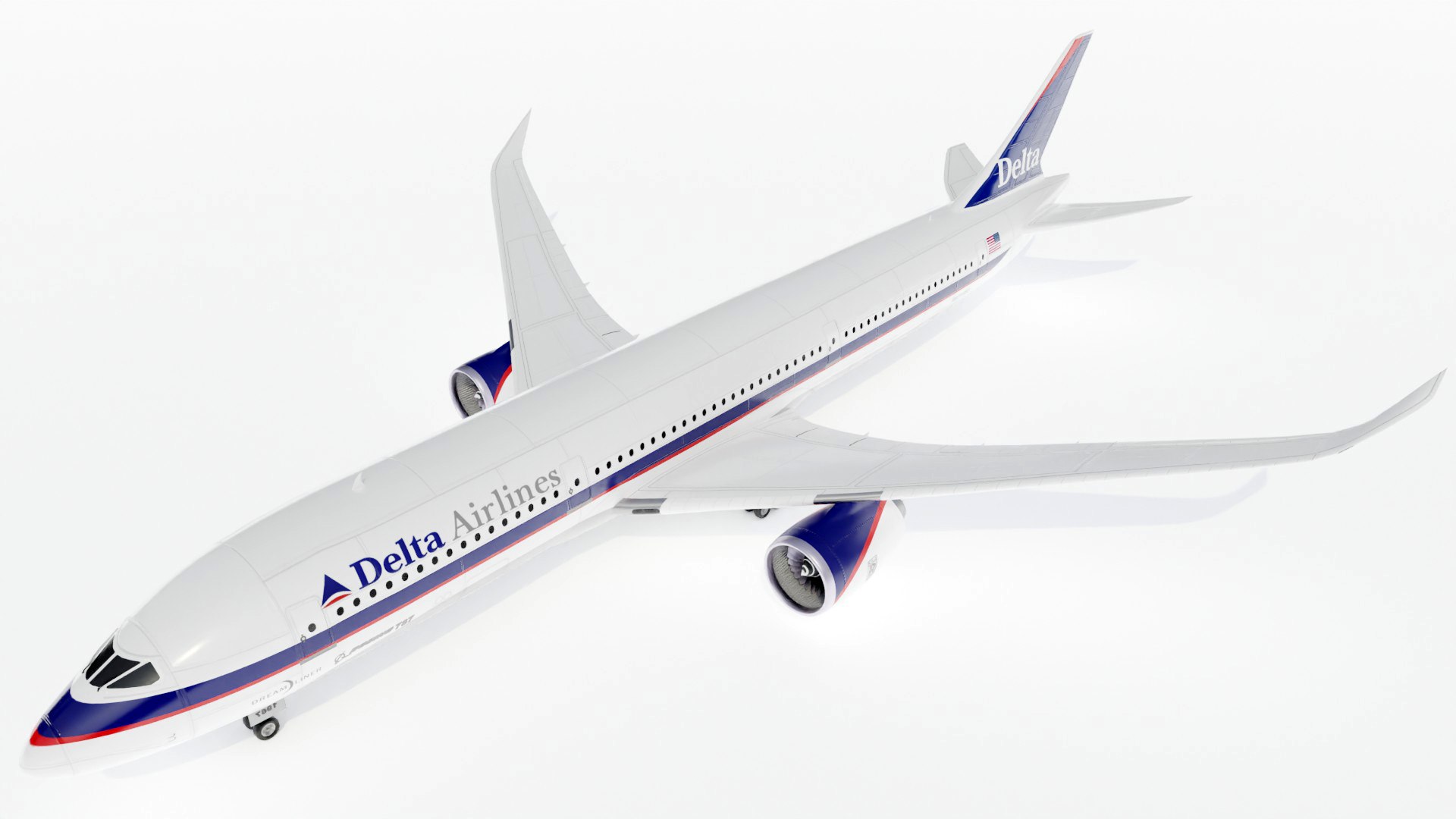 787 Delta 3d Model