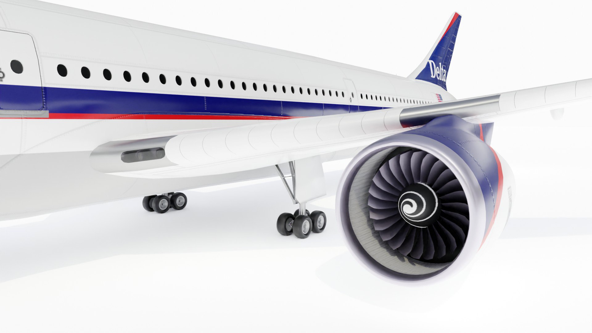 787 Delta 3d Model