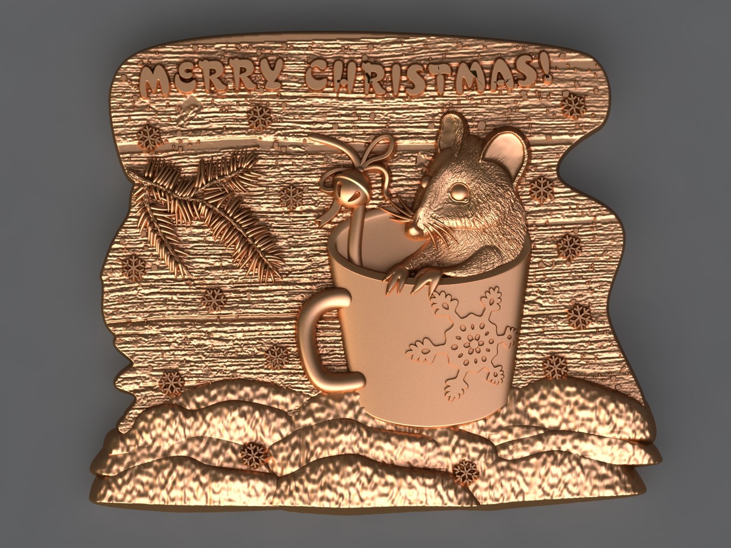 Christmas Mouse 3D Model - TurboSquid 1463273