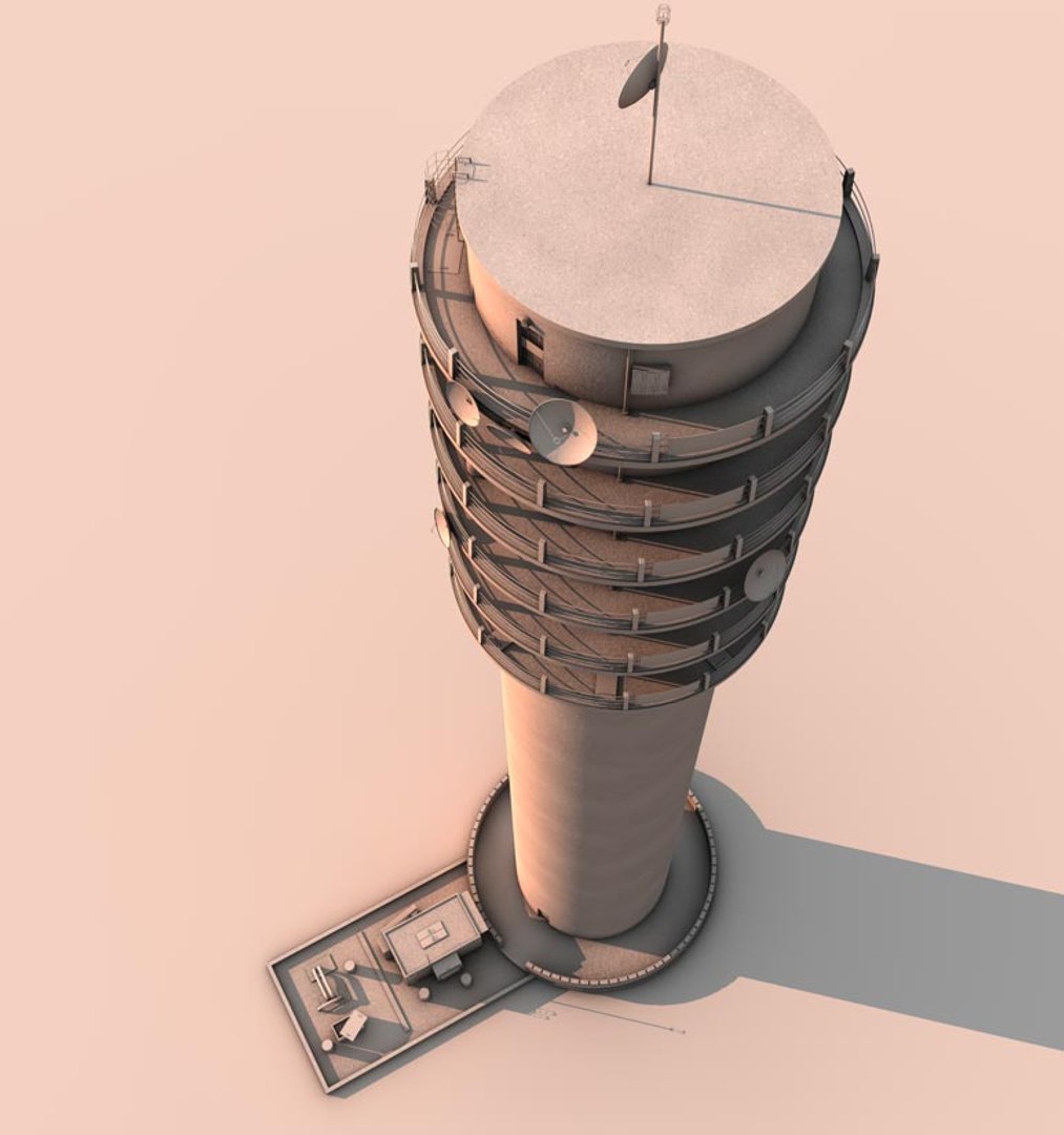3d Satellite Tower