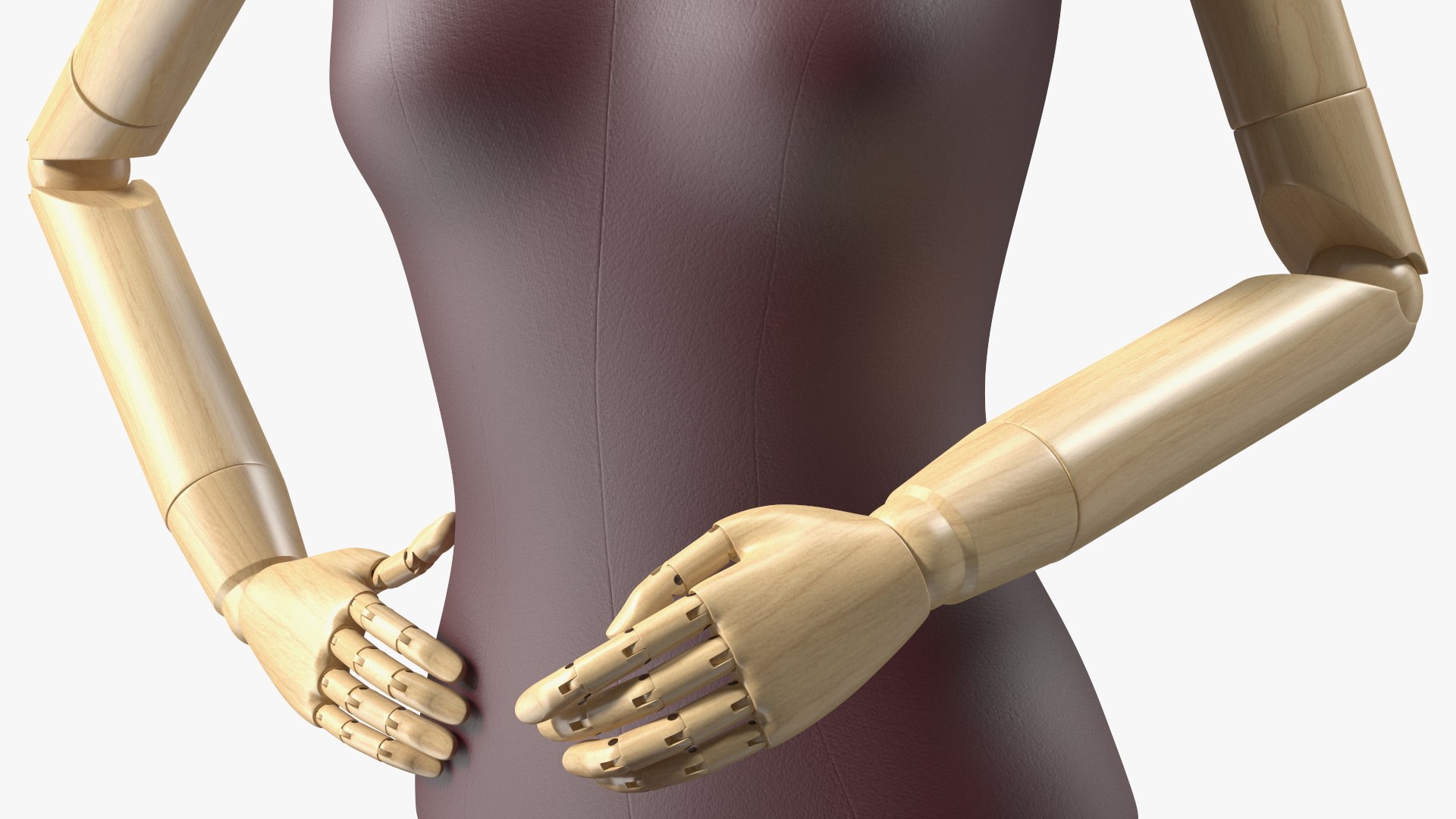 3D Model Flexible Female Mannequin Sitting Pose Satin Red - TurboSquid ...
