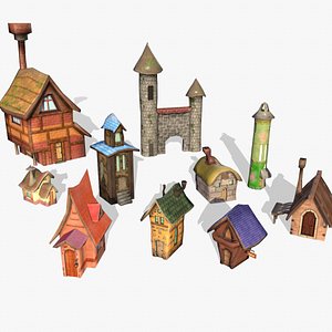 Toon Buildings Pack V2 3D Model - TurboSquid 1801325