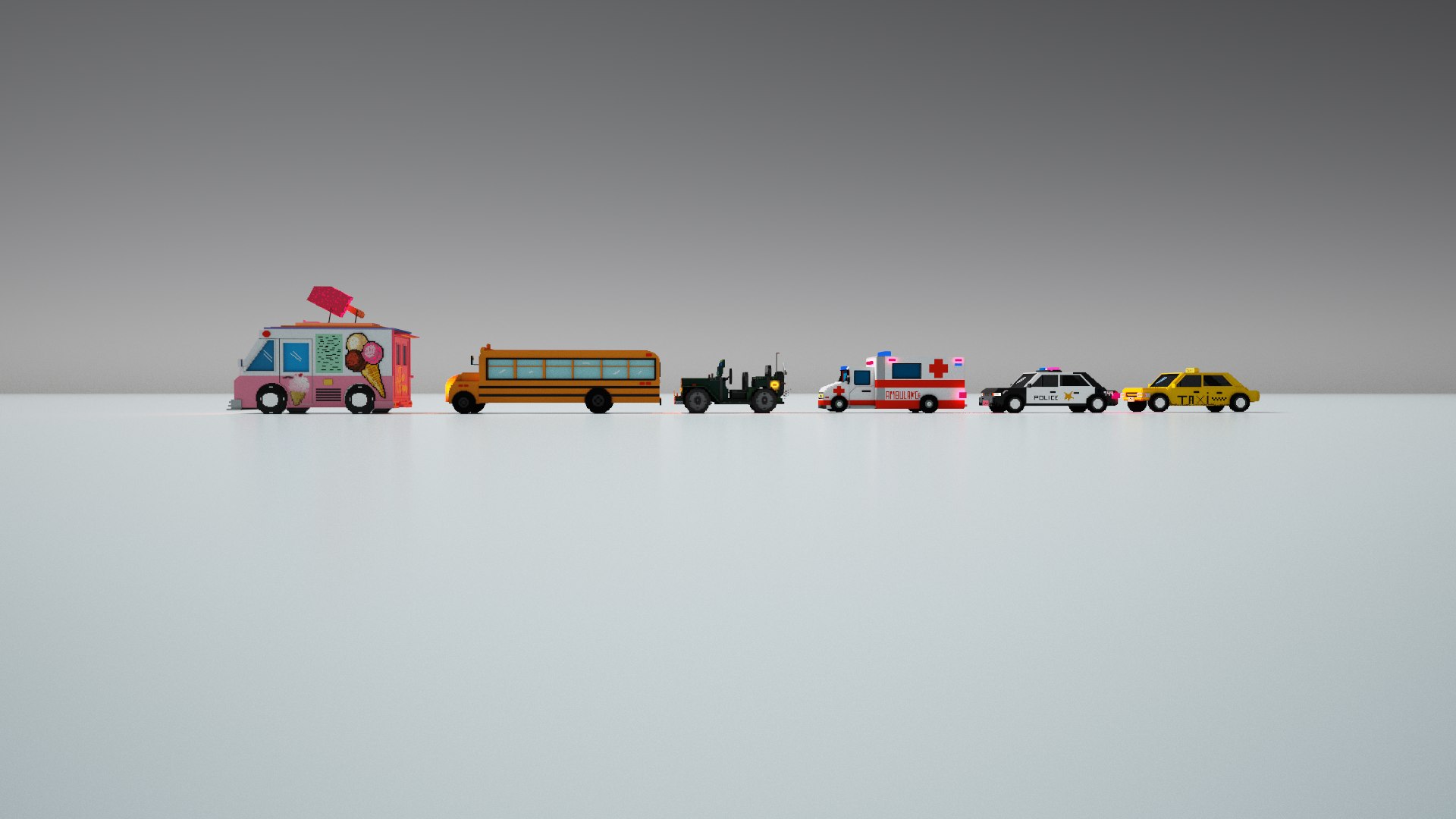3D 6 Voxel Vehicles Pack 3D MagicaVoxel Design Model - TurboSquid 1866341