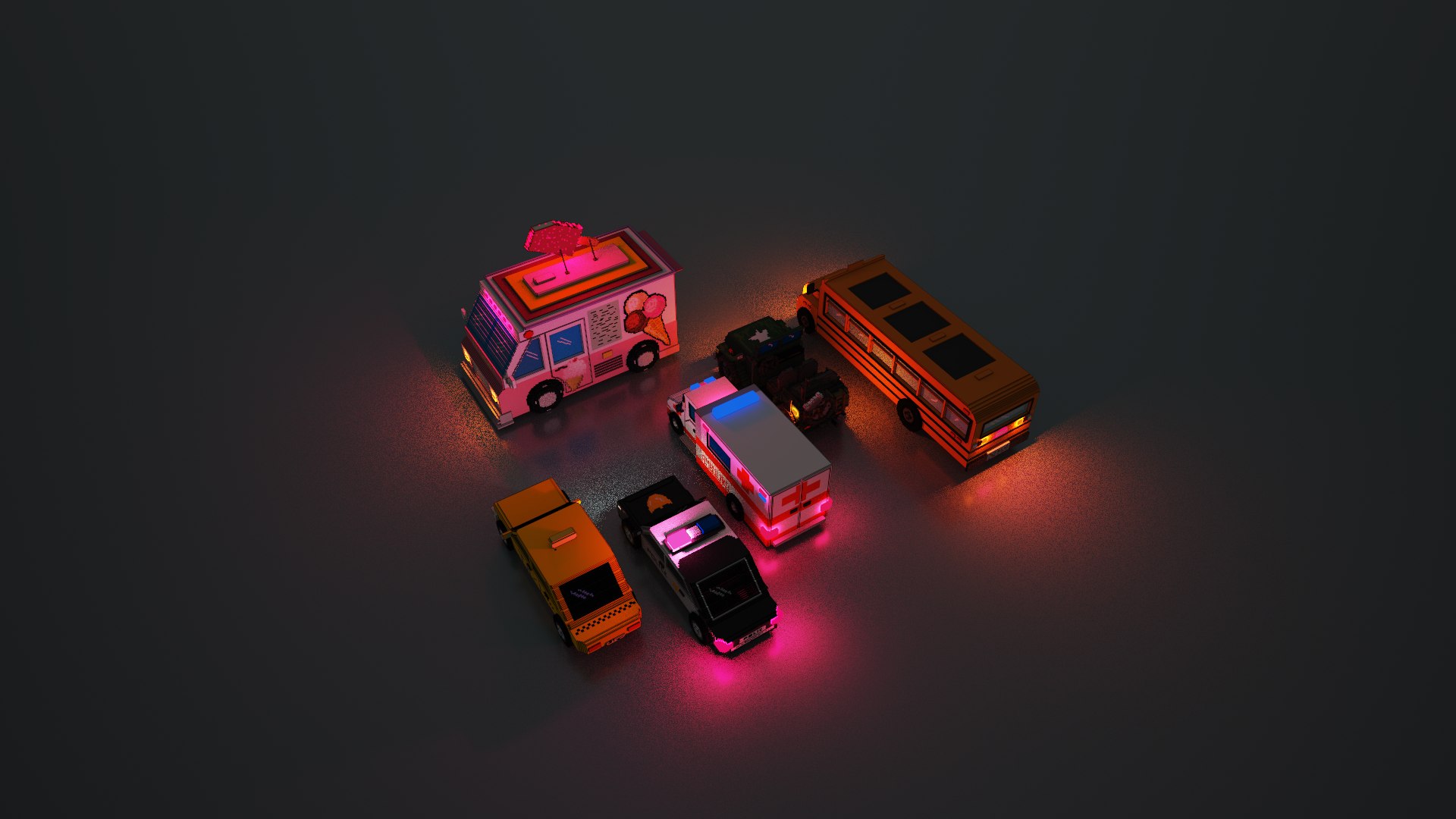 3D 6 Voxel Vehicles Pack 3D MagicaVoxel Design Model - TurboSquid 1866341