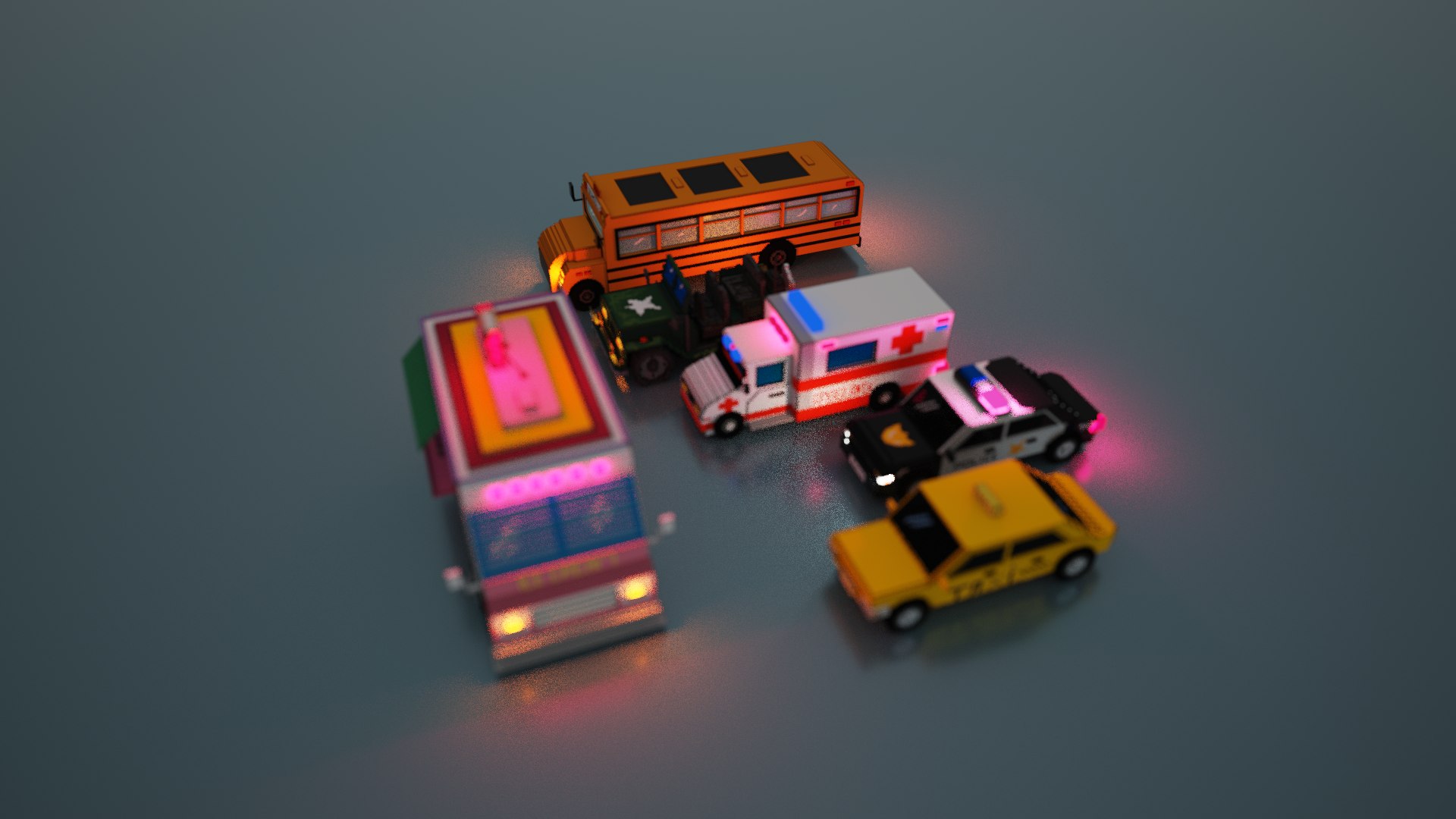 3D 6 Voxel Vehicles Pack 3D MagicaVoxel Design Model - TurboSquid 1866341