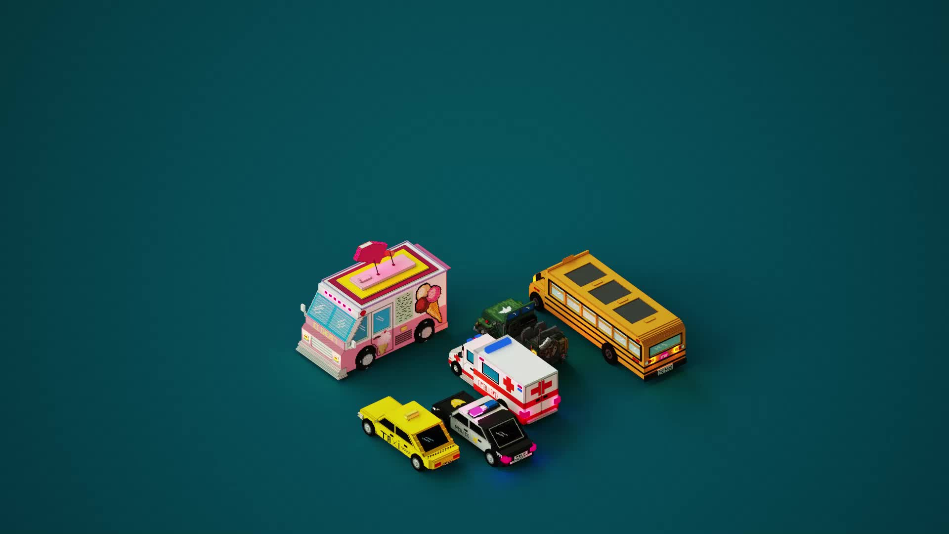3D 6 Voxel Vehicles Pack 3D MagicaVoxel Design Model - TurboSquid 1866341