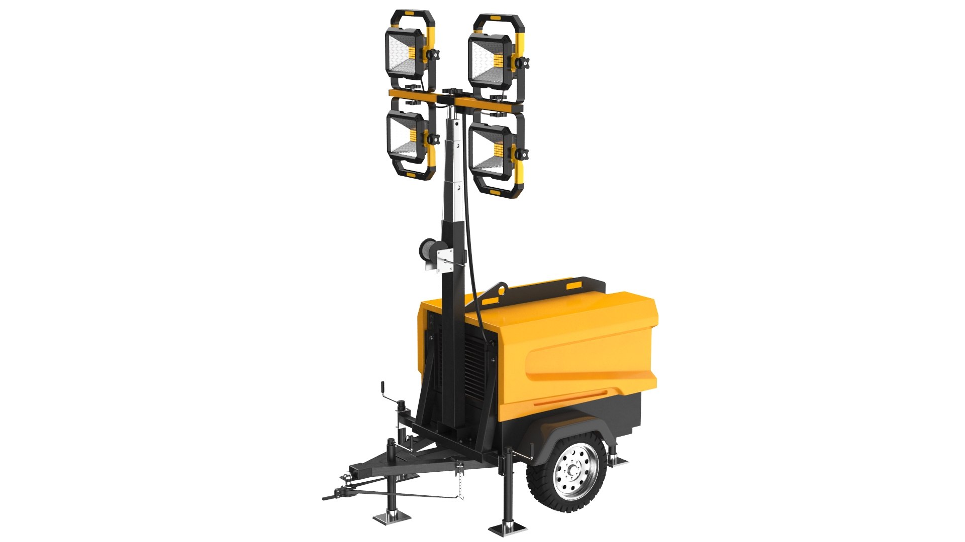 3D Detailed Construction Mobile Light Model - TurboSquid 2240775