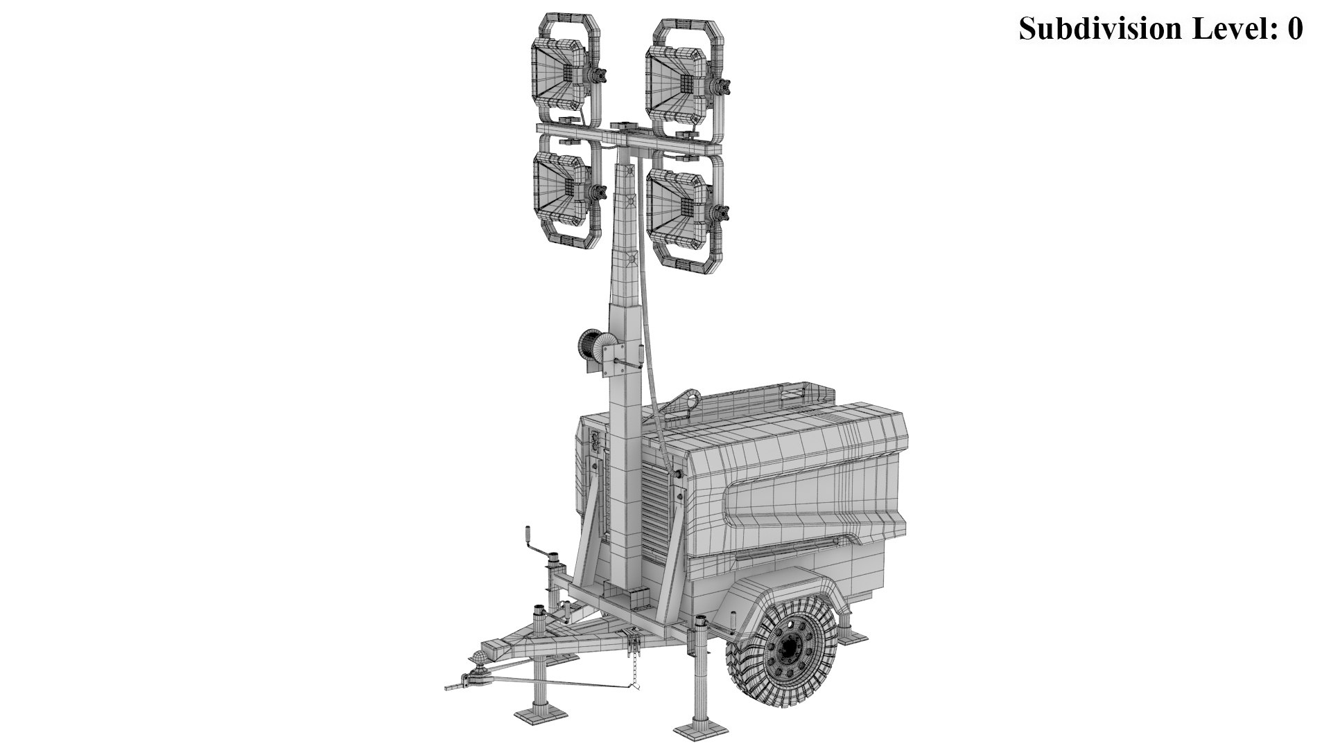 3D Detailed Construction Mobile Light Model - TurboSquid 2240775