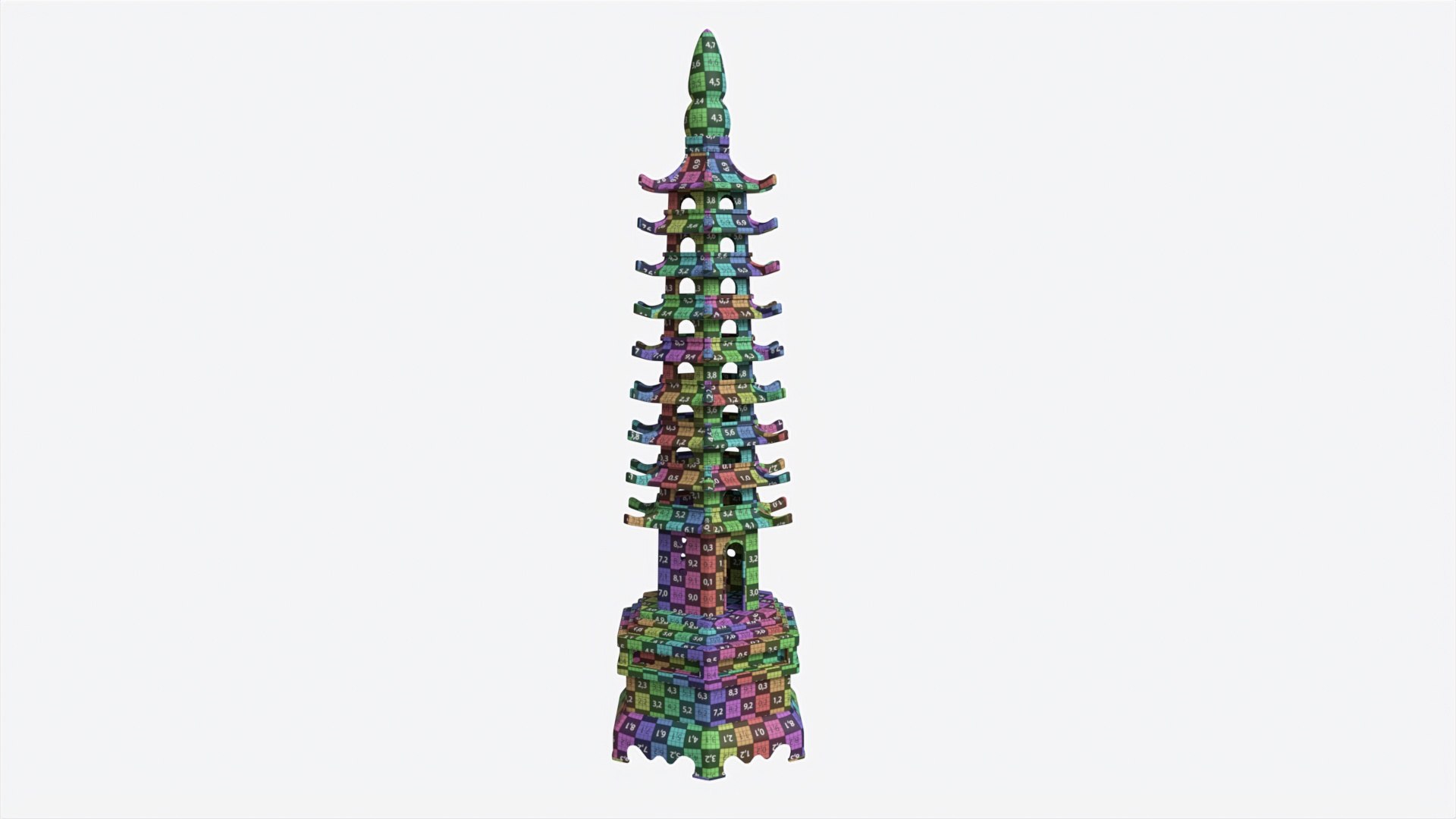 Wenchang Pagoda Tower 3D Model - TurboSquid 2043928