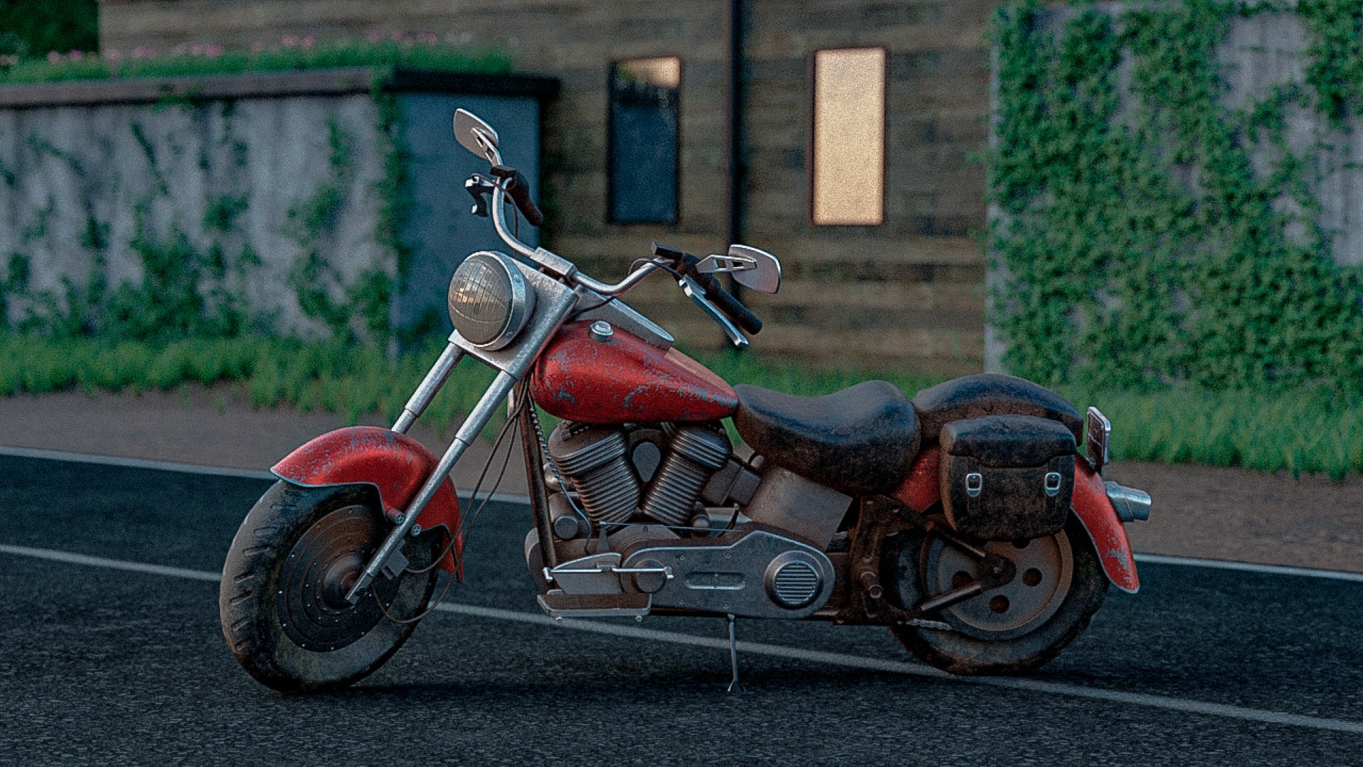 3D Model Chopper Motorcycle - TurboSquid 1951331