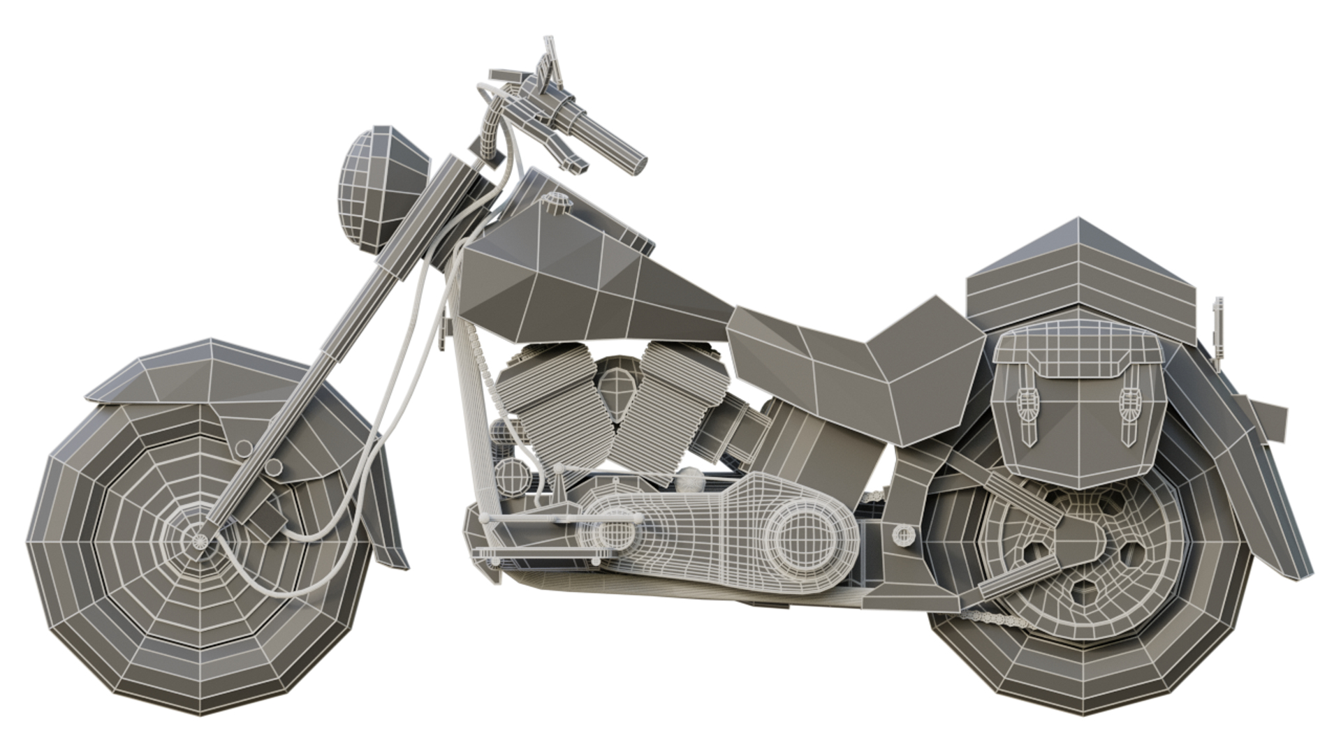 3D Model Chopper Motorcycle - TurboSquid 1951331