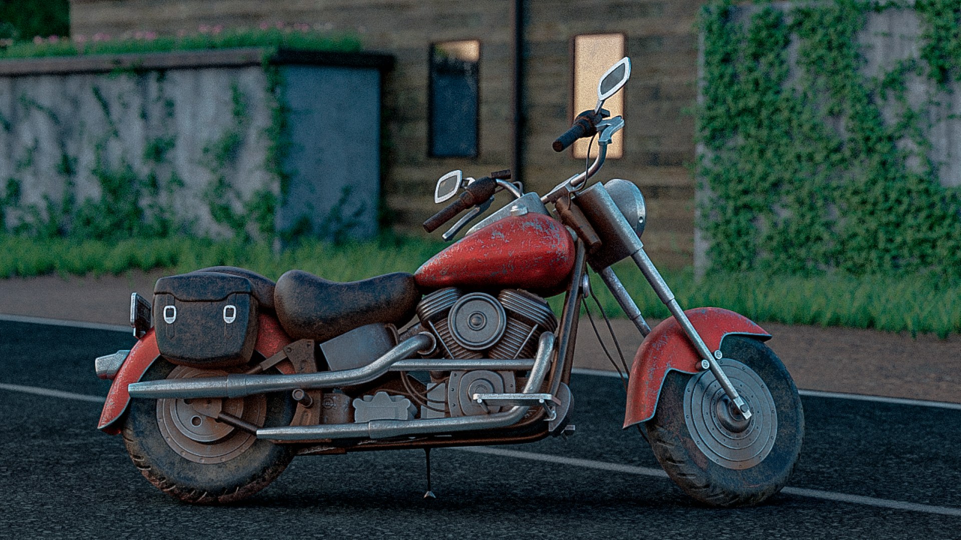3D Model Chopper Motorcycle - TurboSquid 1951331