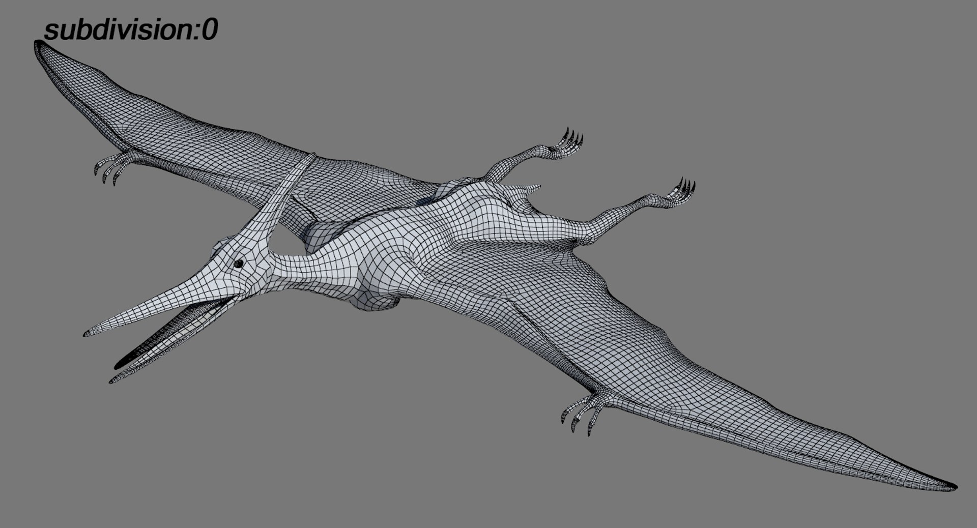 pteranodon rigged obj