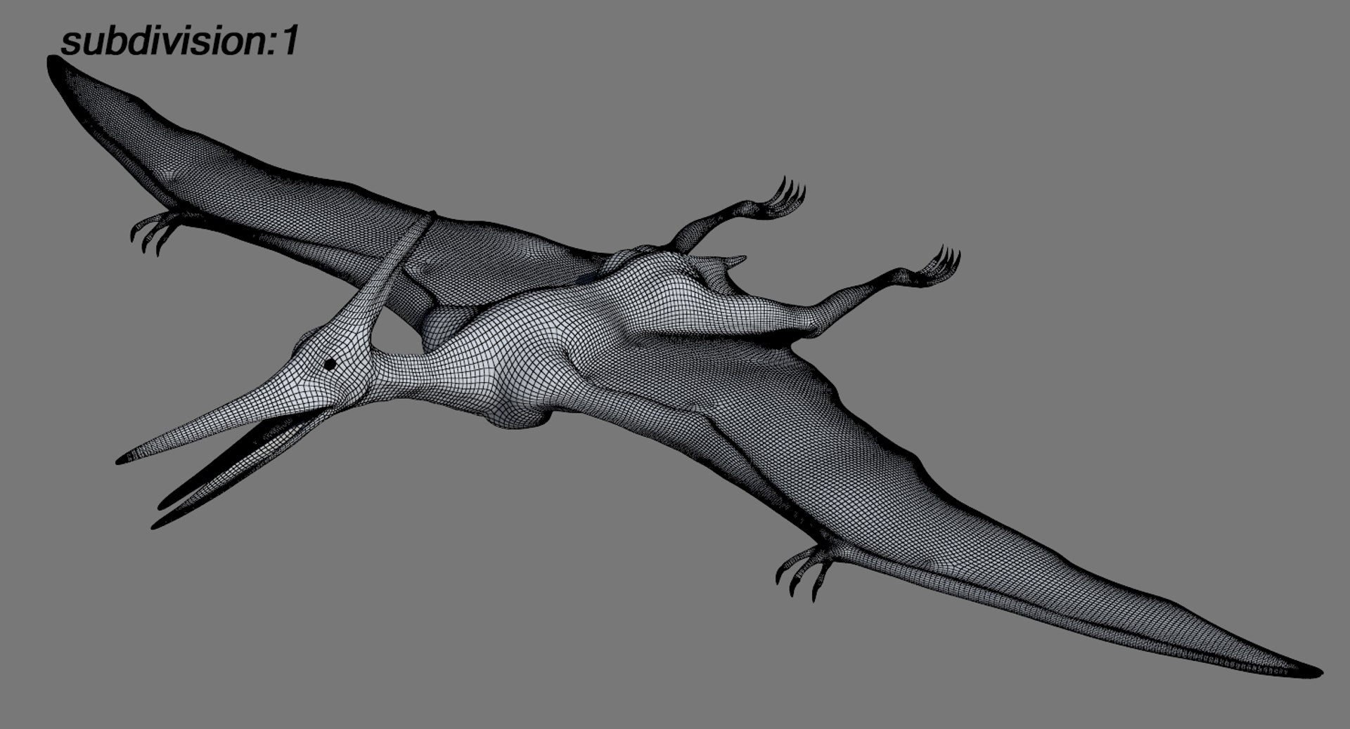 pteranodon rigged obj