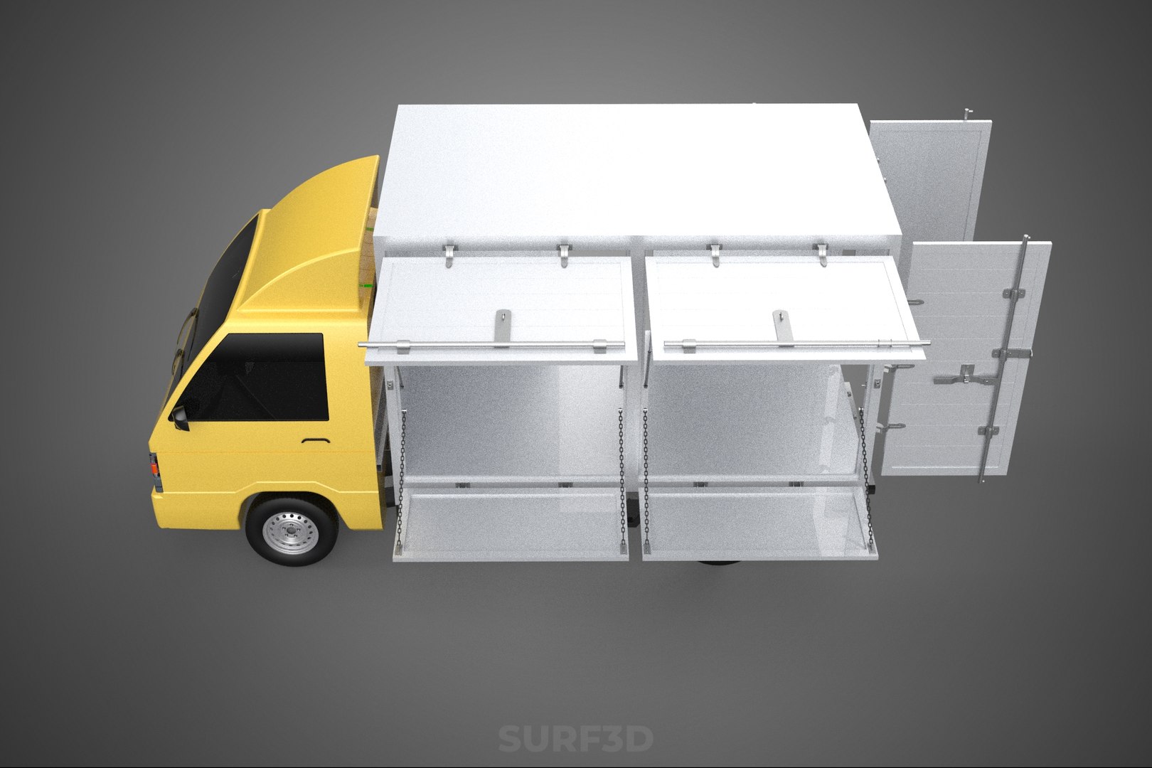 BOX TRUCK PICKUP BAKKIE WIND DEFLECTOR TRAILER ROOF SPOILER CAB Model ...