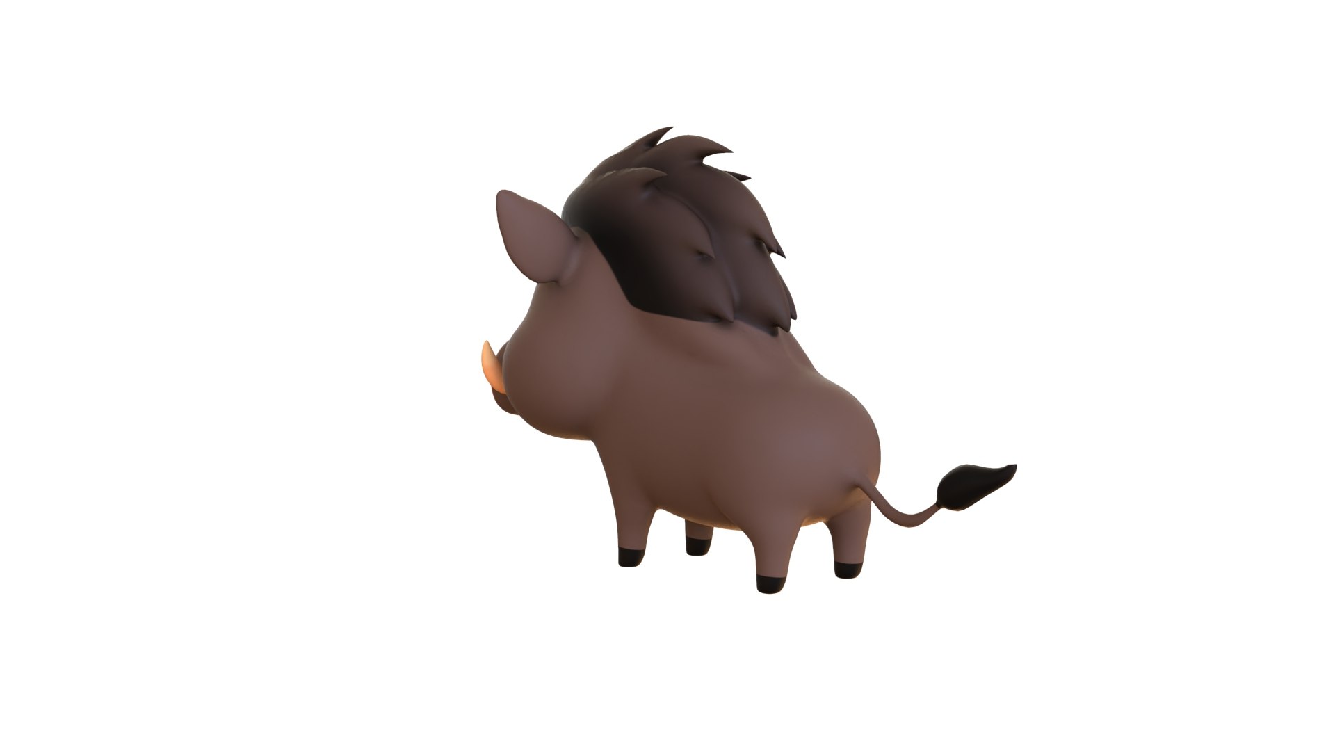 3D Model Cartoon Wild Boar Animal 02 - TurboSquid 2333375