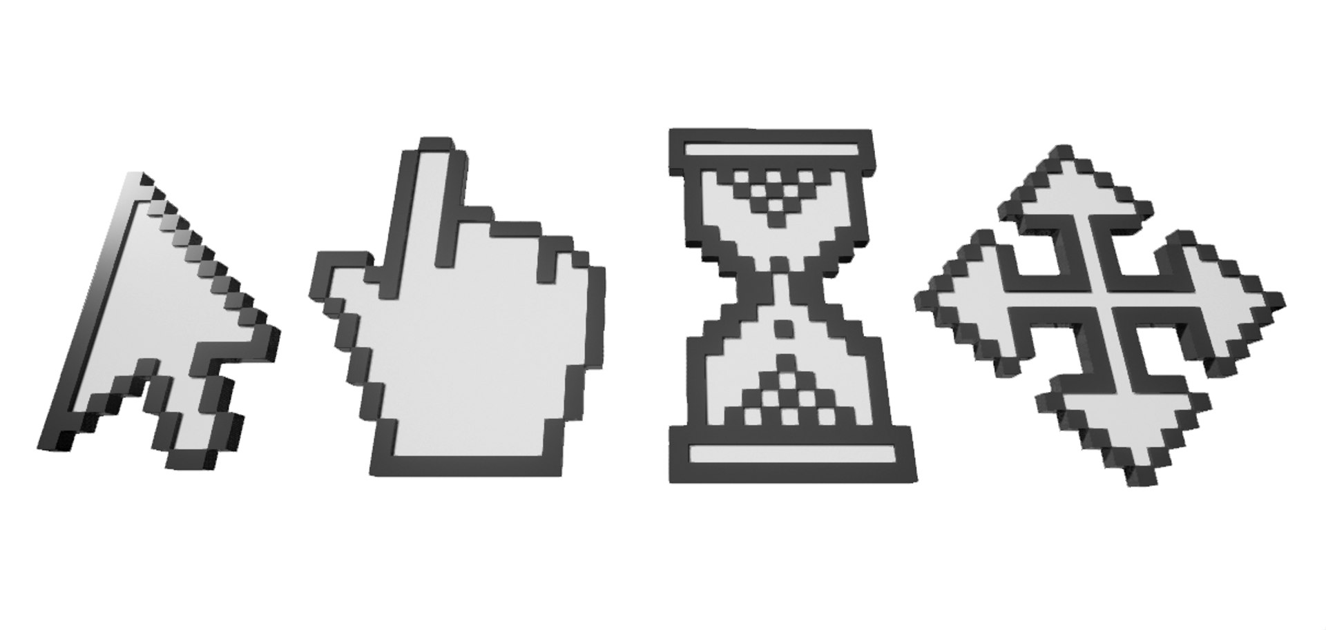 3d Model Of Arrow Cursor