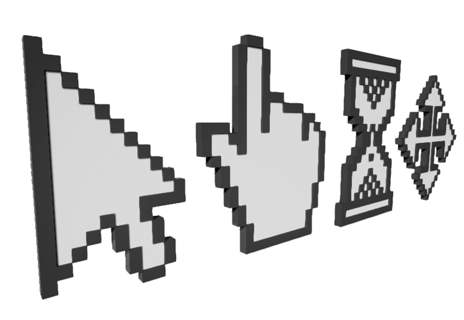 3d Model Of Arrow Cursor