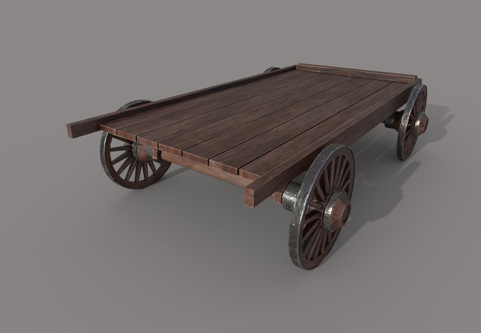 Wooden Cart 3D model - TurboSquid 1736153