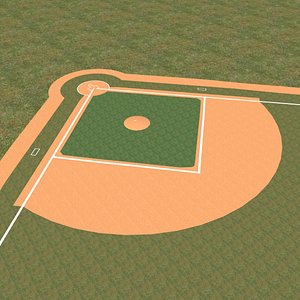 baseball field bases 3d model