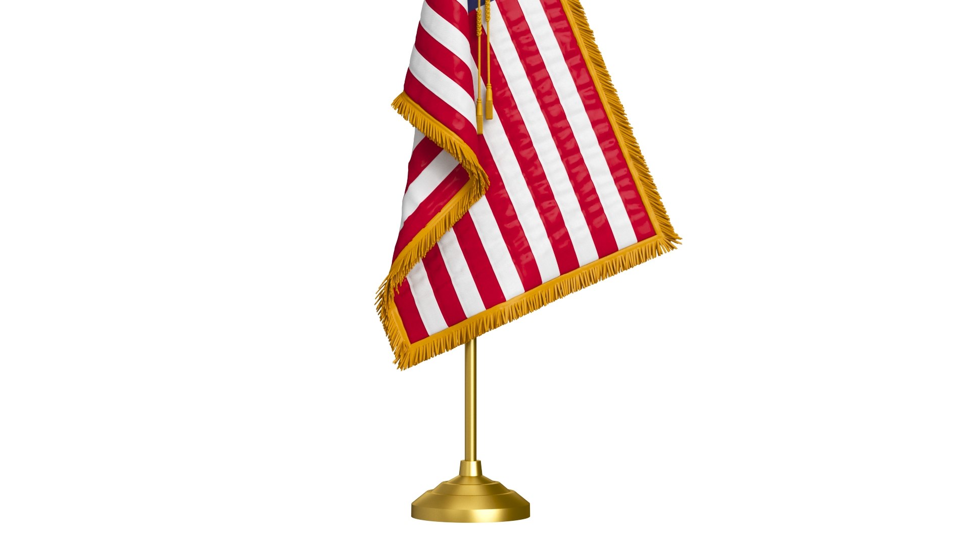 3D American Table Flag With Pole Eagle Topper - TurboSquid 2155152