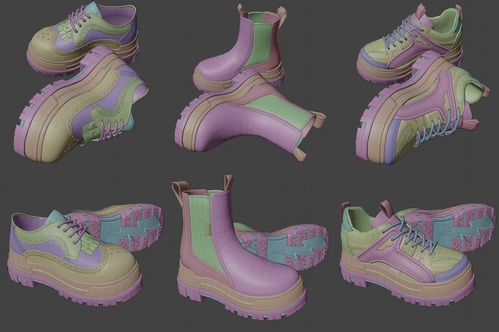 3D Buffalo Aspha Shoe Collection 3D Model - TurboSquid 2205273